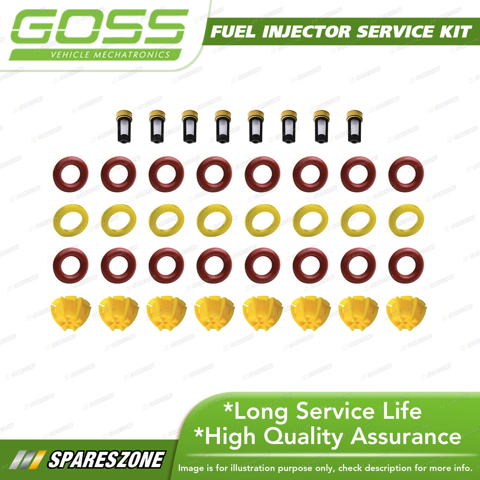 Injectronics Fuel Injector Service Kit for BMW 735i 735iL E23 E32 3.5L M30B35