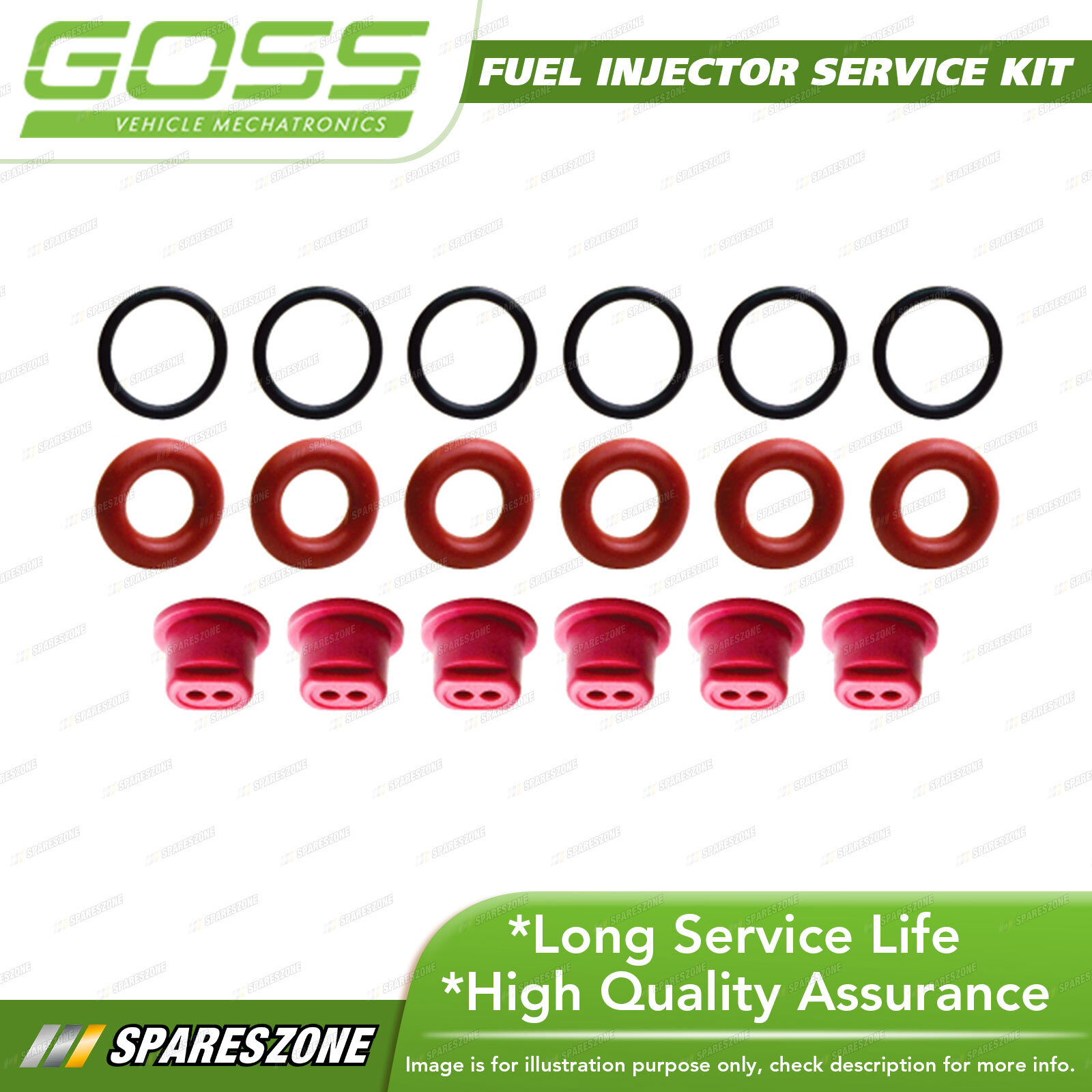 Goss Fuel Injector Service Kit for Mazda 626 GE Eunos 800 TA5 MX6 GE 2 ...