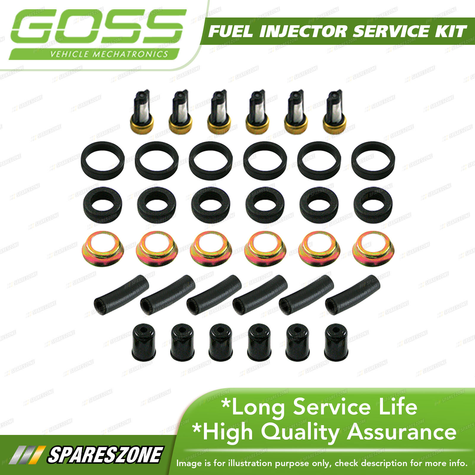 Goss Injector Service Kit for Nissan 280C 280ZX 300C 300ZX Skyline 2.4 ...