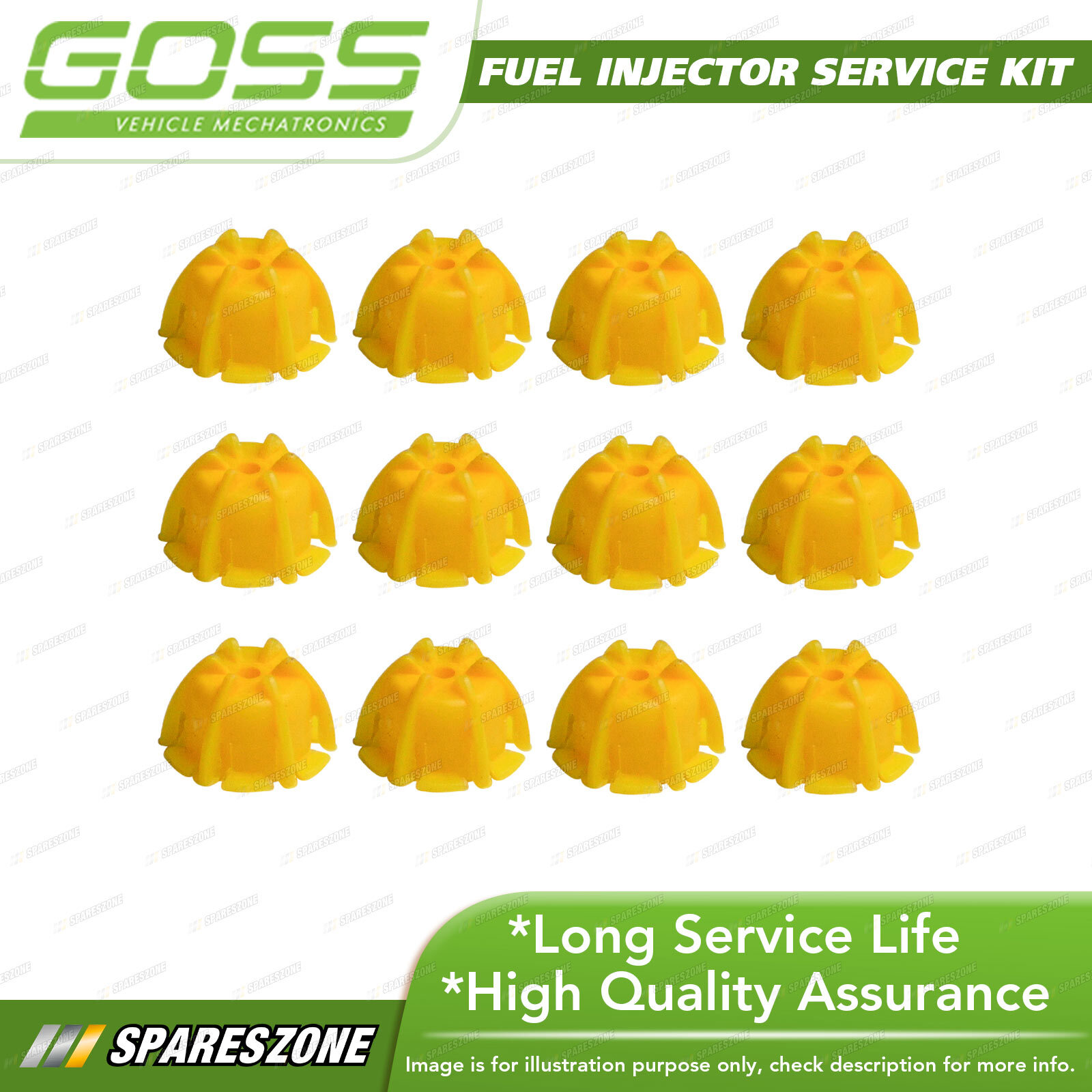 Goss Fuel Injector Service / Repair Kit - Pintle Cap Ribbed Pack of 12 ...