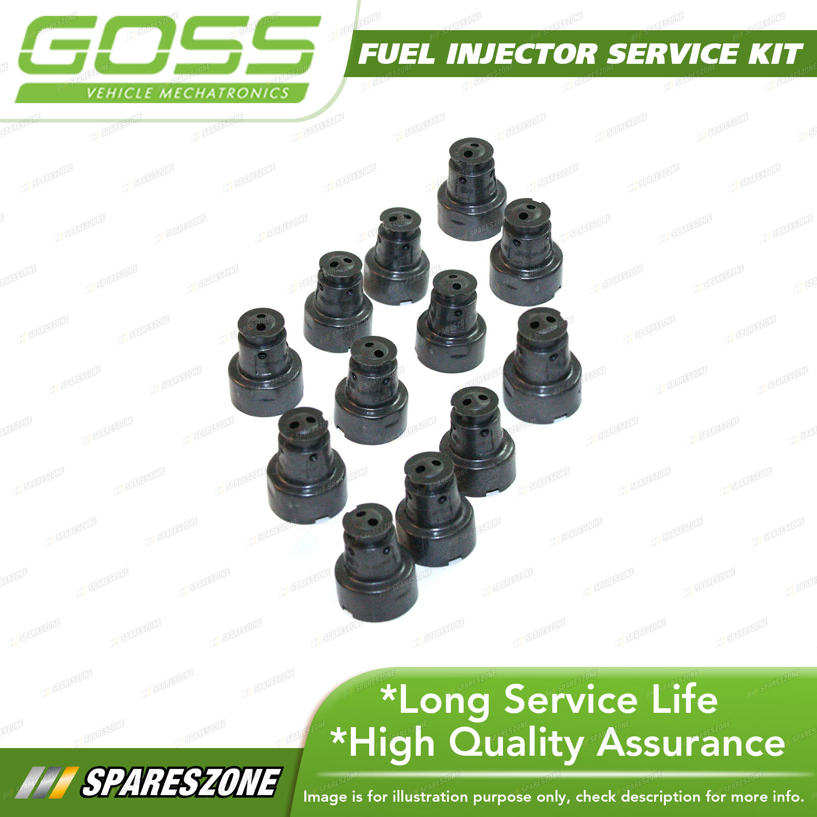 Goss Fuel Injector Repair Kit - Pintle Cap 2 Hole Pack 12 for Toyota - GOSS