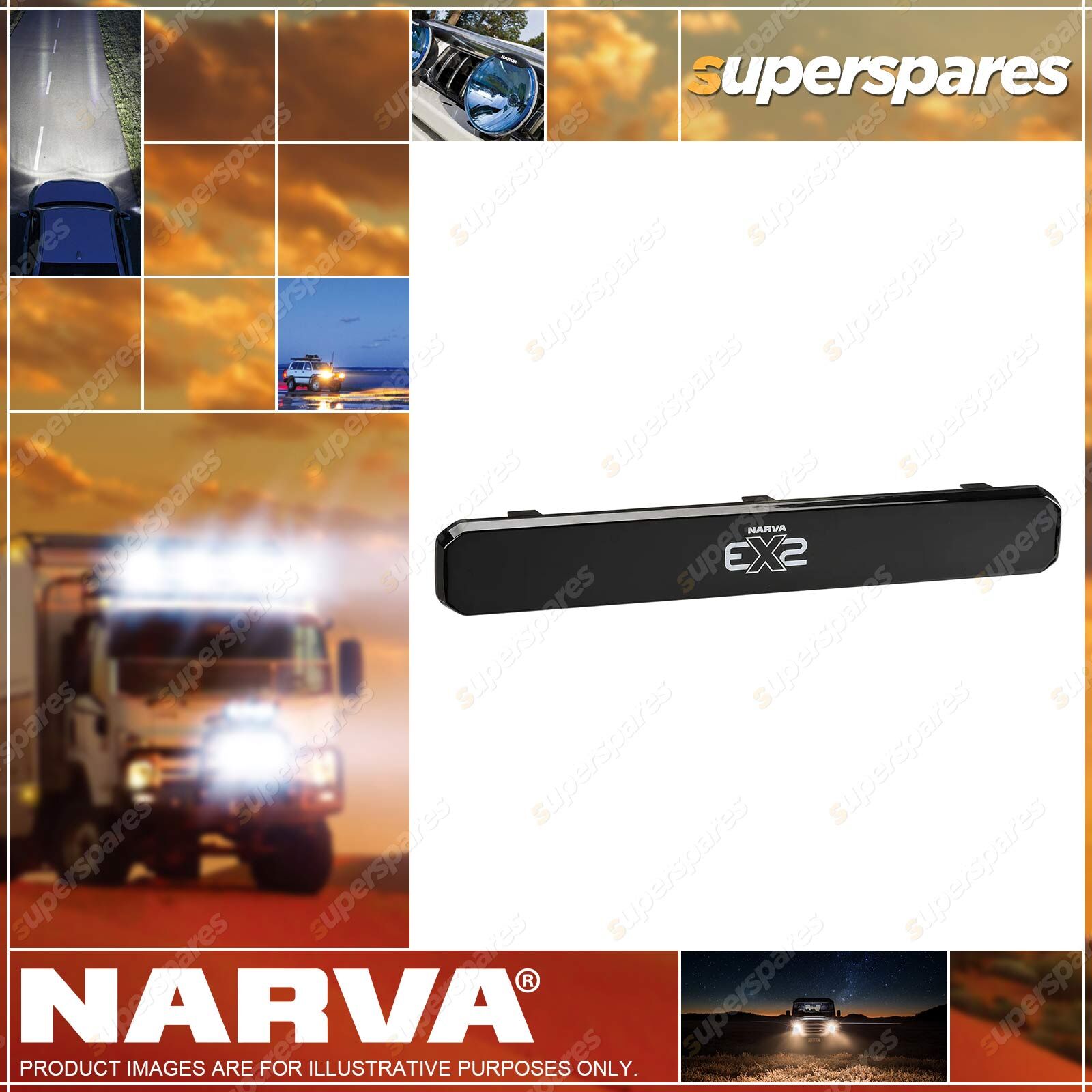 Narva Black Lens Cover to suit 20" Double Row EX2 EX2R Light Bar Lighting