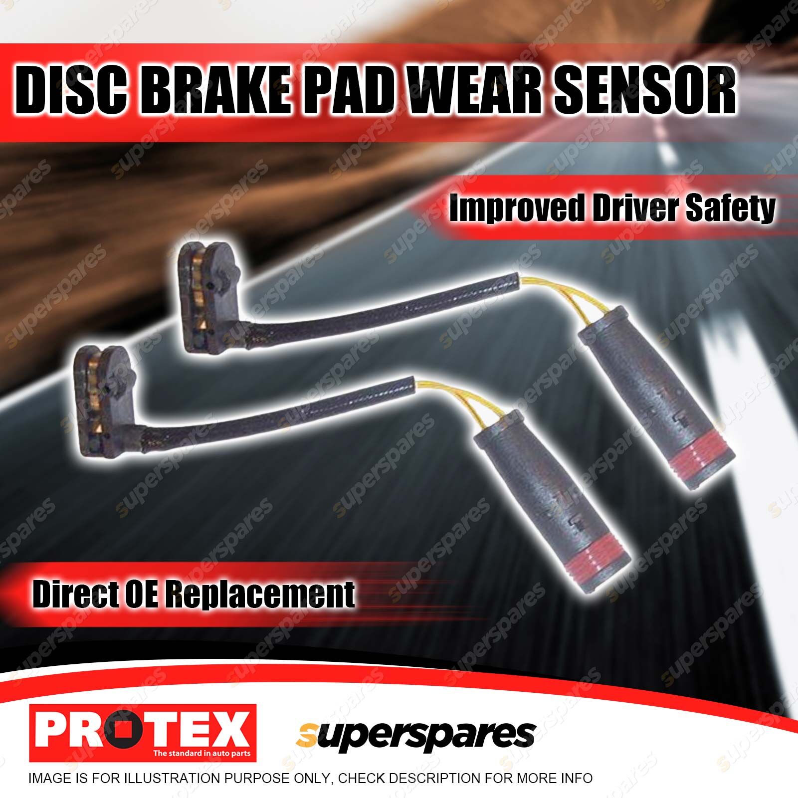 Front Protex Brake Pad Wear Sensors for Mercedes Benz V250d Viano Vito ...