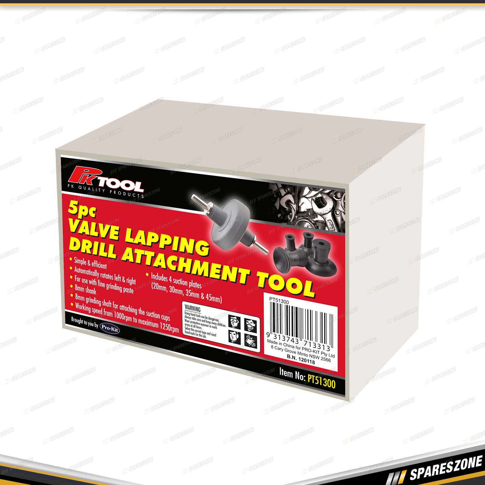 5 Pc of PK Tool Valve Lapper Drill Attachments - Quick & Easy Valve ...