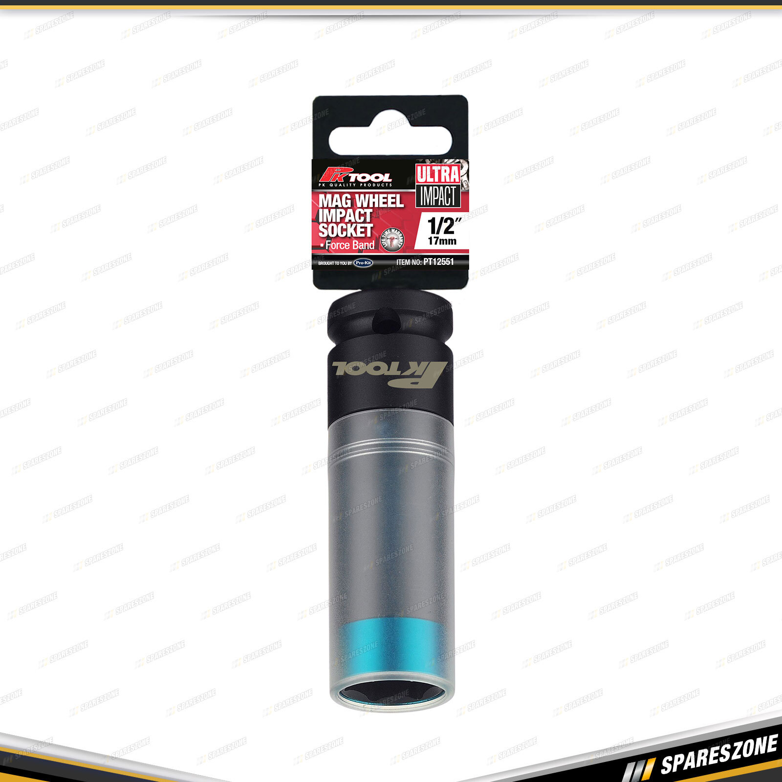 PK Tool 17mm 1/2 Inch Drive Thin Wall Deep Impact 85mm Mag Wheel Socket