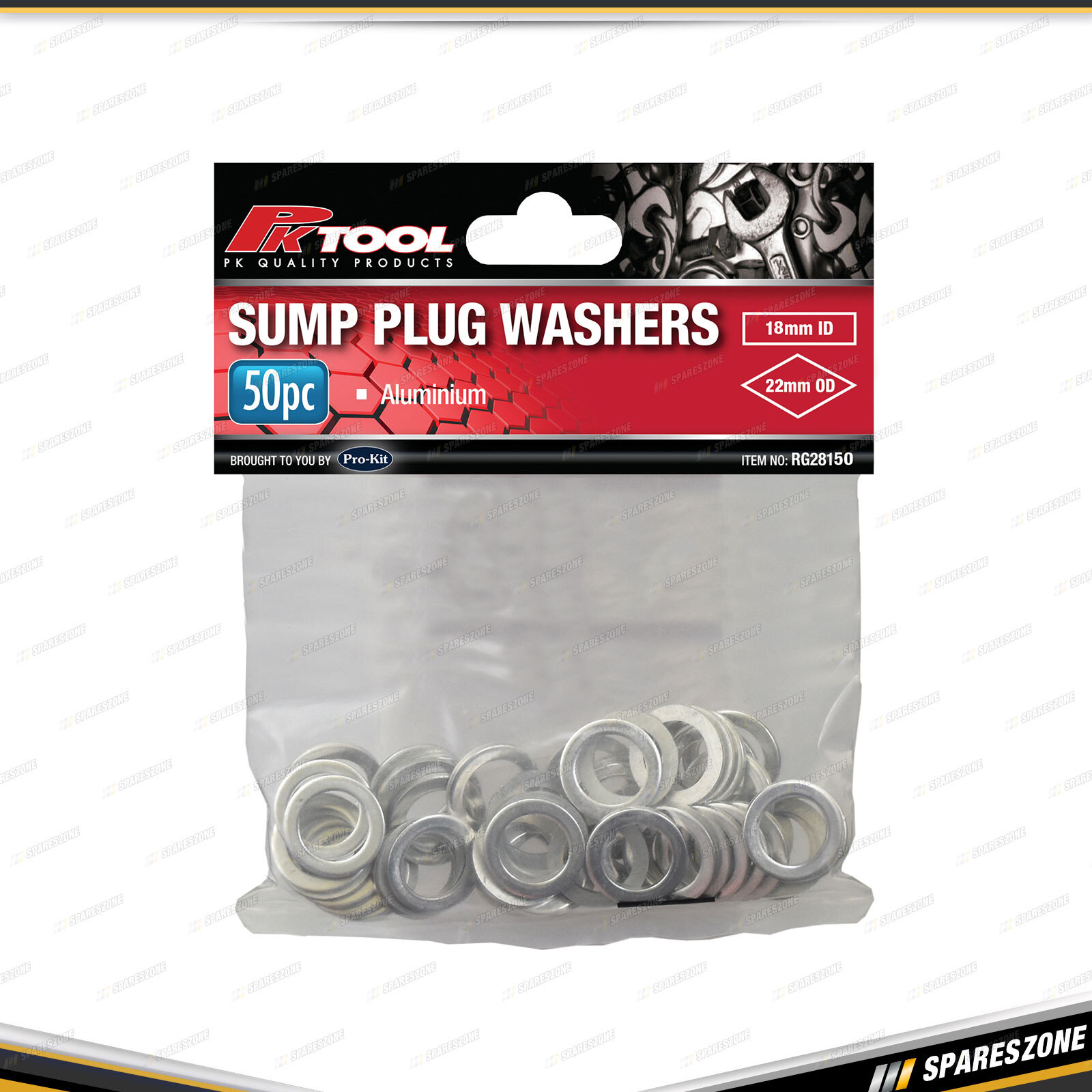 50 Pcs of PK Tool Aluminium Sump Washer - 18mm Inner Diameter 20mm ...