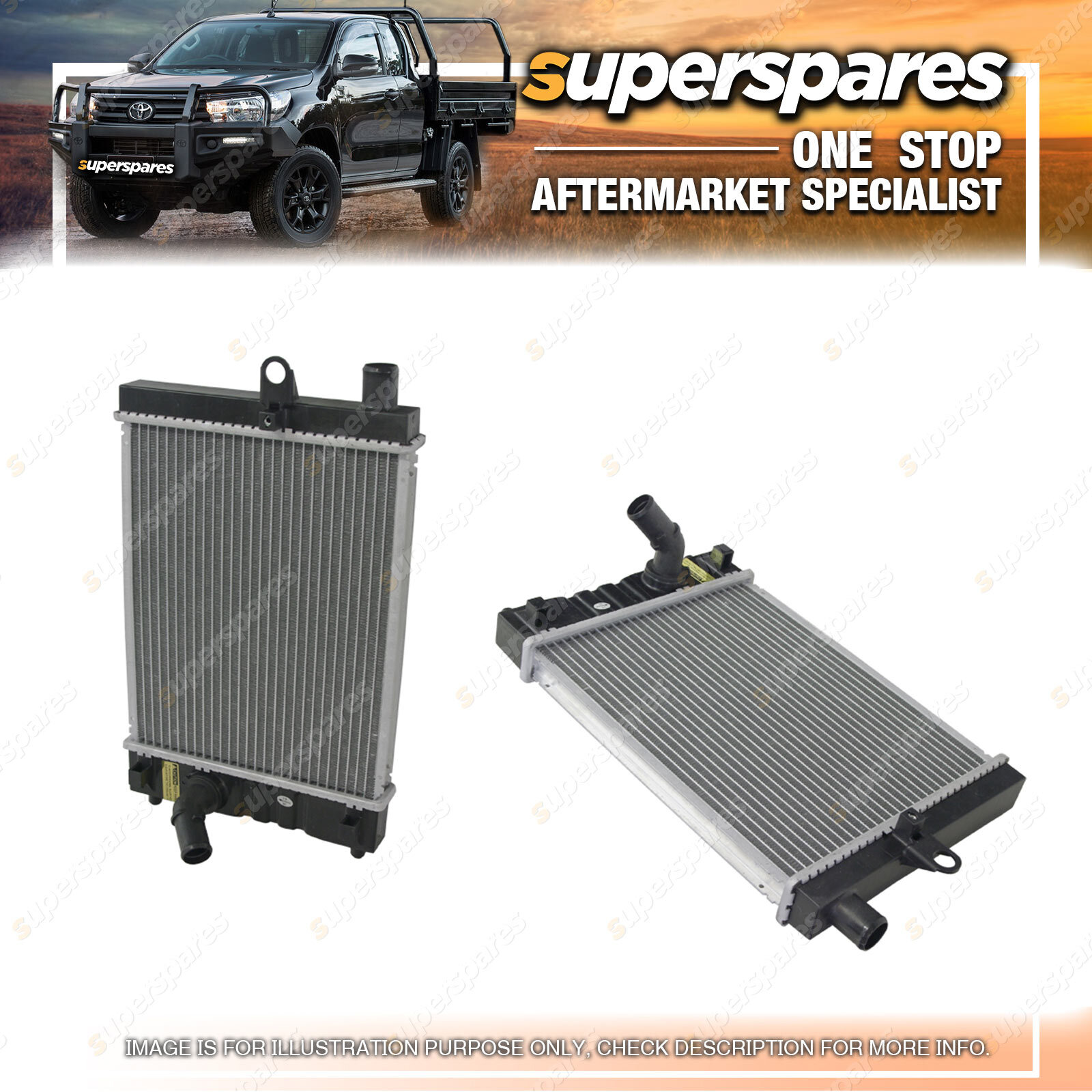 Superspares Auxiliary Radiator for Toyota Hiace KDH 2.5-3.0 Diesel ...