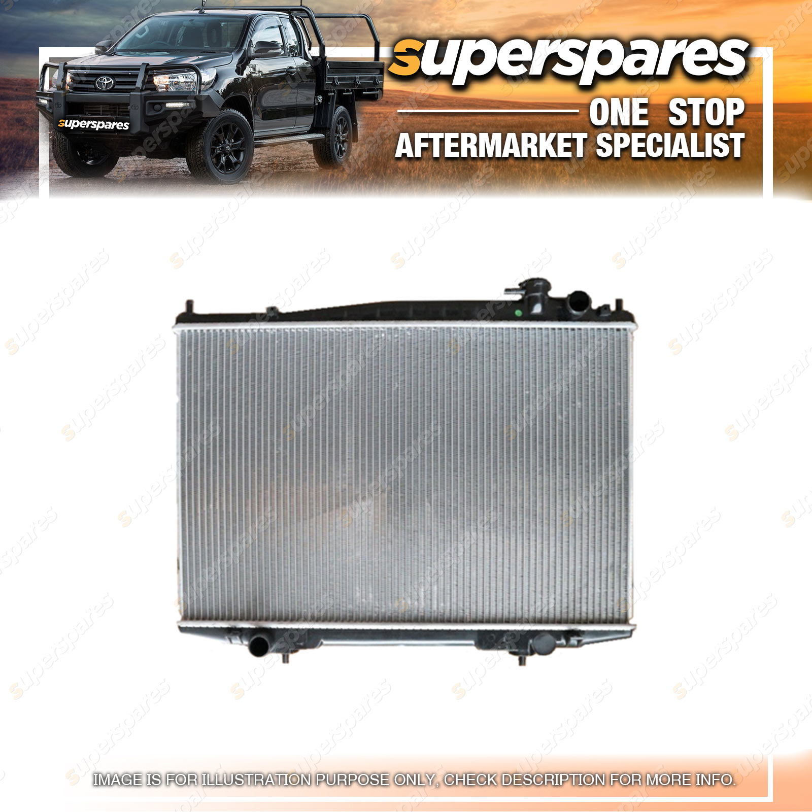 Superspares Radiator for Nissan Navara D22 3.2 Litre 04/1997- 10/2001