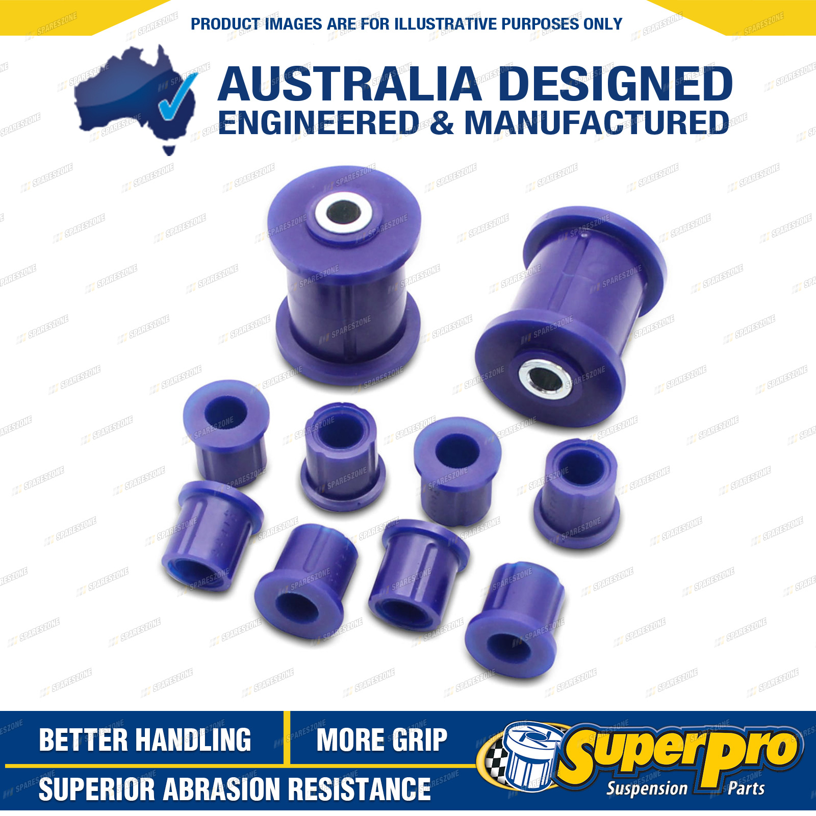 SuperPro Rear Complete Rear leaf Spring Bushing kit for HSV Avalanche ...