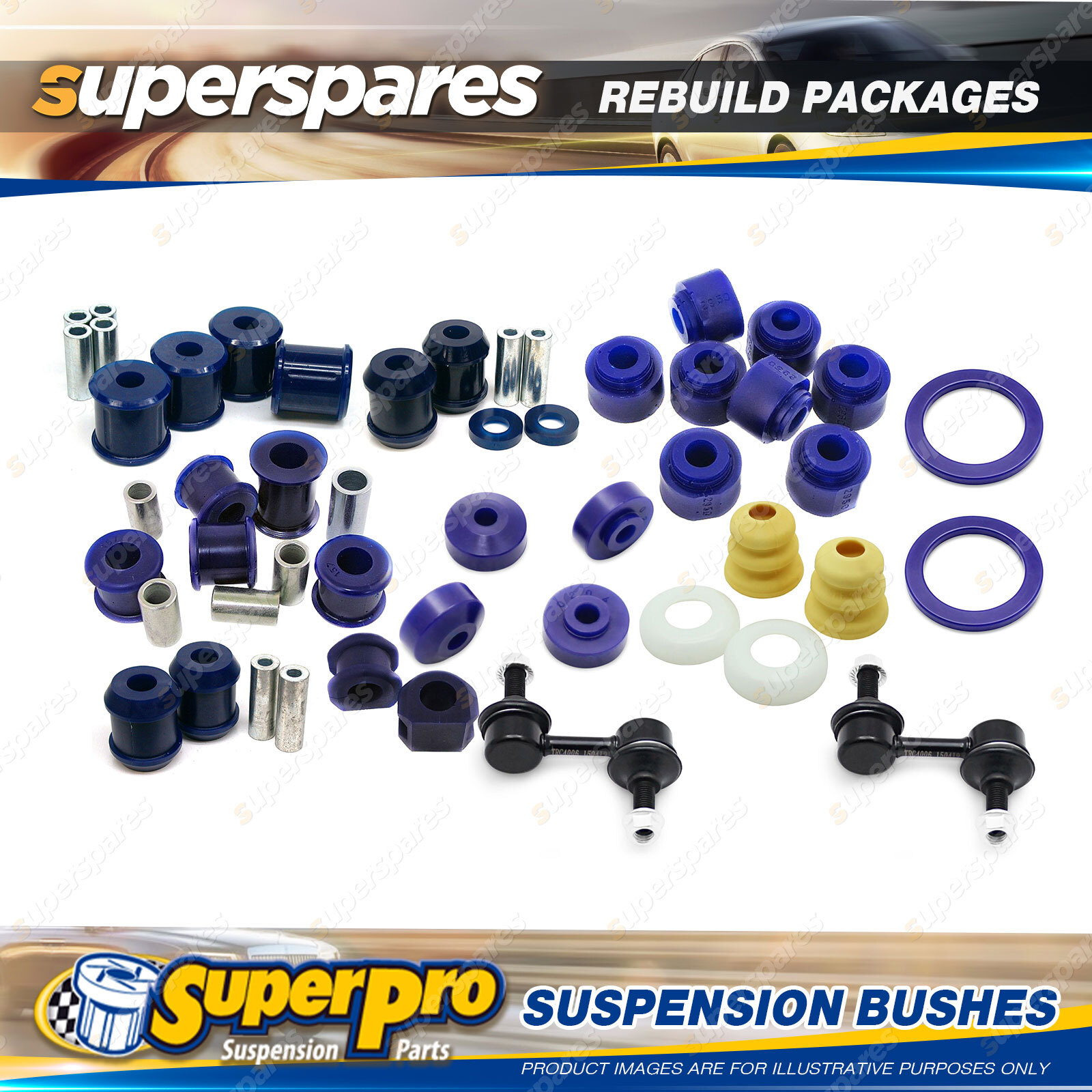 Rear SuperPro Suspenison Bush Kit for Ford Falcon AU I II III Sedan ...