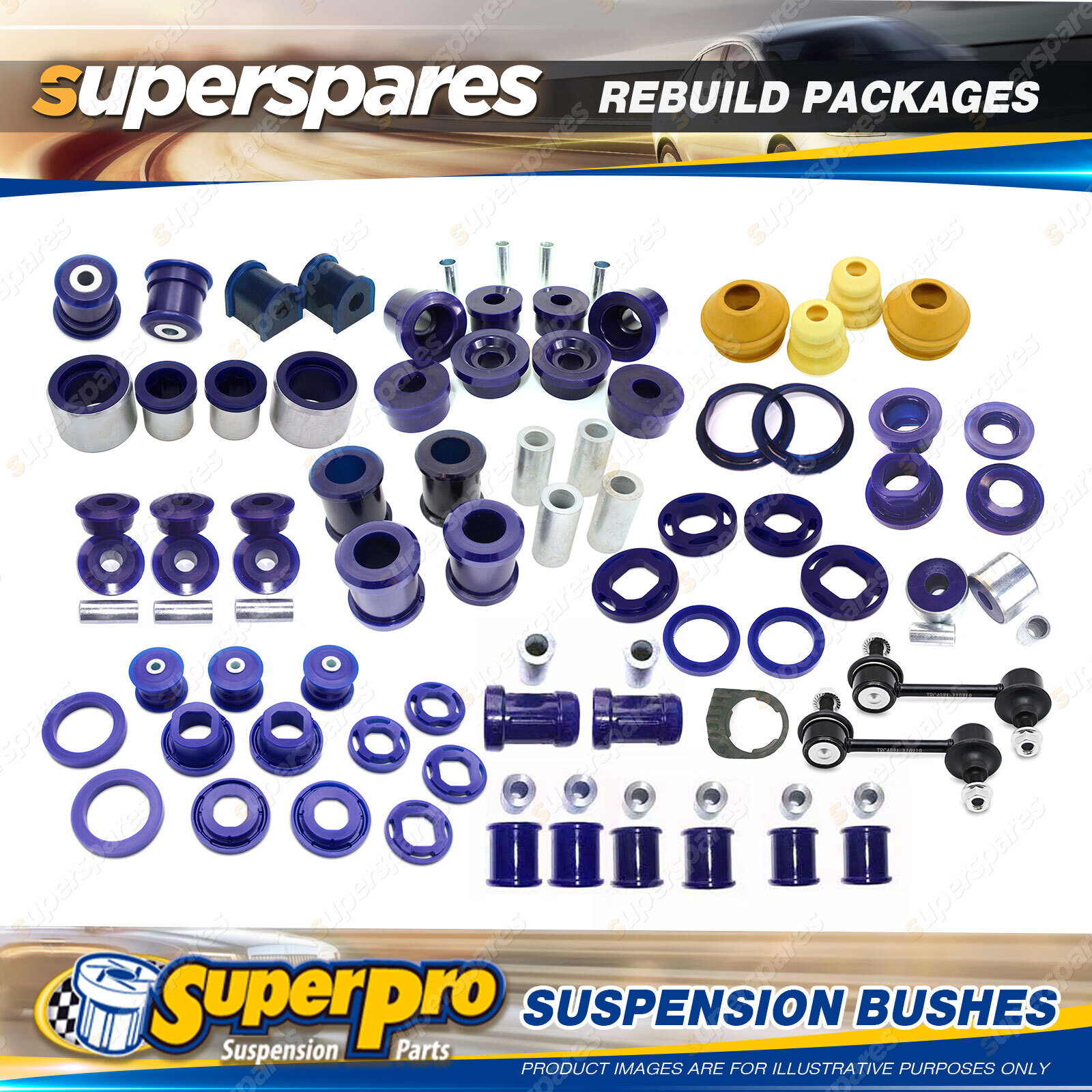 Rear SuperPro Suspenison Bush Kit for Holden Commodore VE Sedan Wagon ...