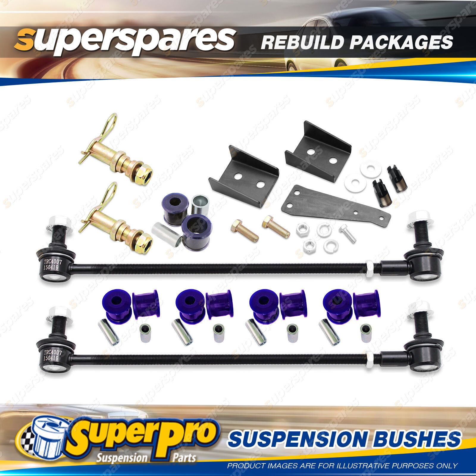Rear SuperPro Suspenison Bush Kit for Nissan Navara NP300 4WD Dual Cab ...
