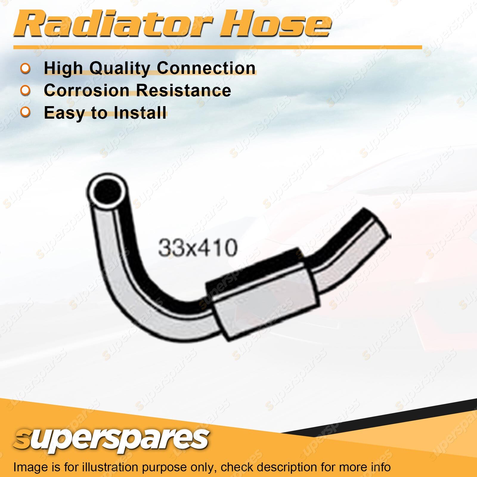 Lower Radiator Hose 33 x 410mm for Mitsubishi L200 L300 Express PK ...