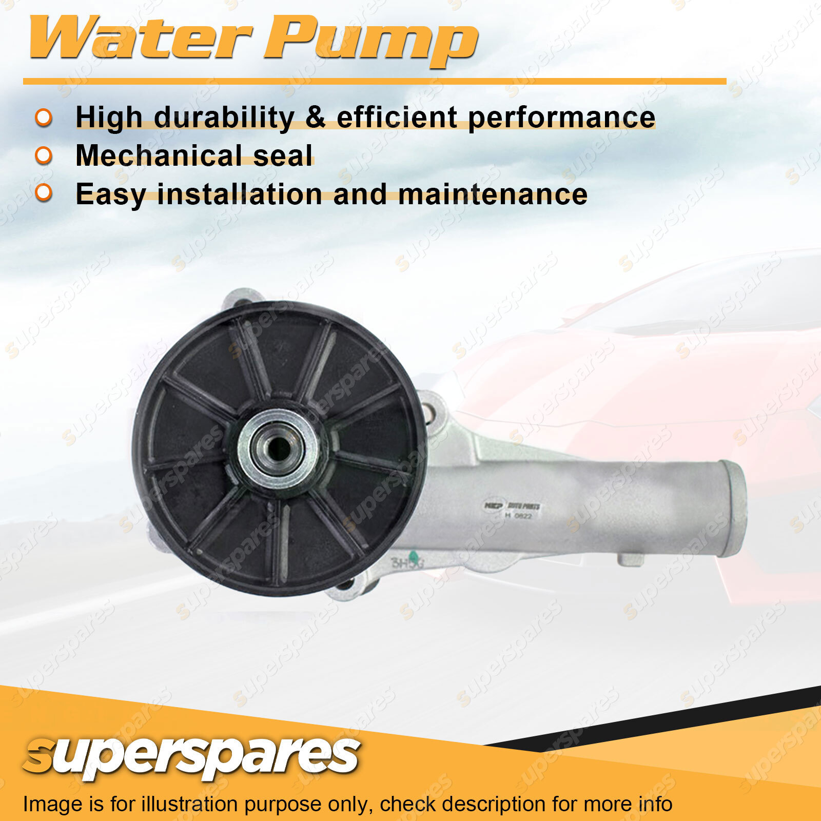 Superspares Water Pump for Ford Falcon AU EF EL 3.9L 4.0L INTECH 6Cyl ...