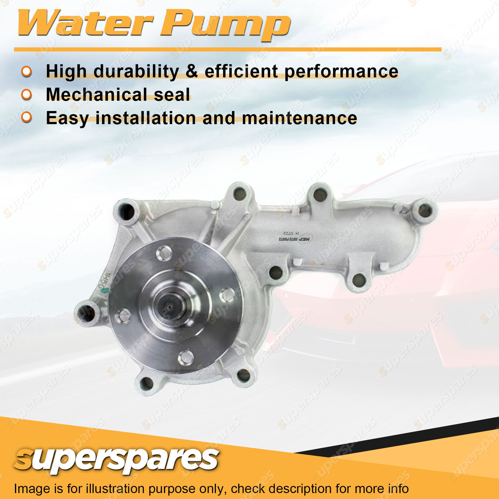 Superspares Water Pump for Toyota Coaster HZB30 50 HDB51 Landcruiser 4 ...