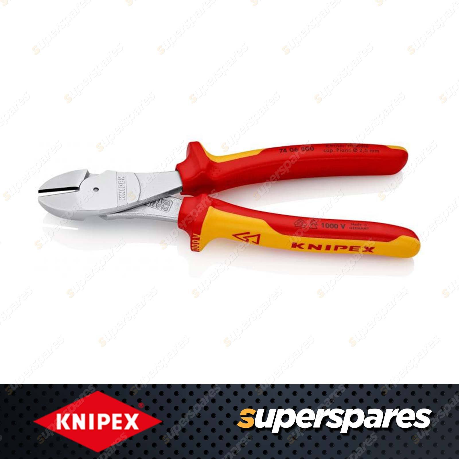 Knipex 1000V High Leverage Diagonal Cutter - 200mm Chrome-plated Head ...