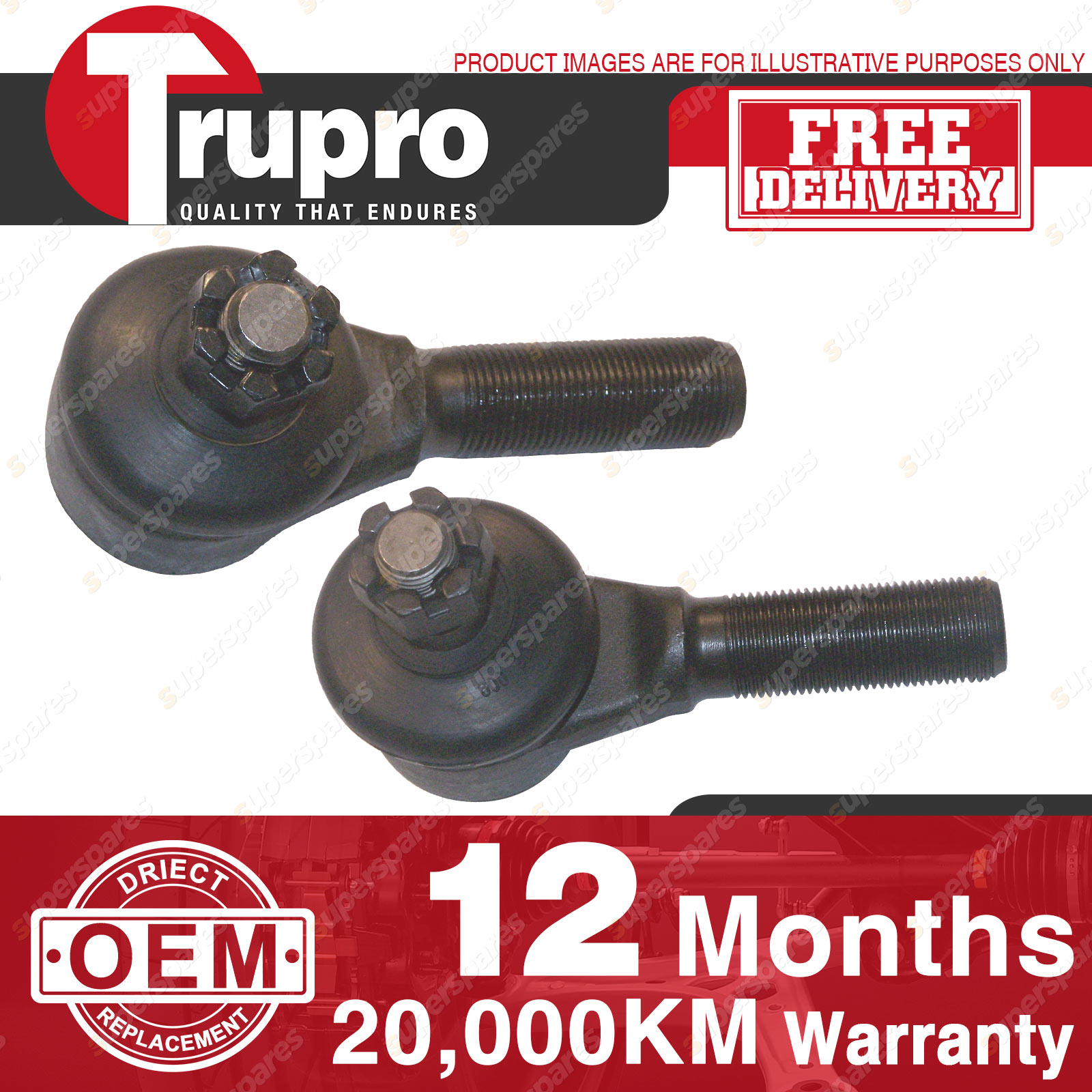 2 Outer Tie Rod for DAIHATSU F SER ROCKY F20 F25 F50 F60 F65 F70 F75 ...