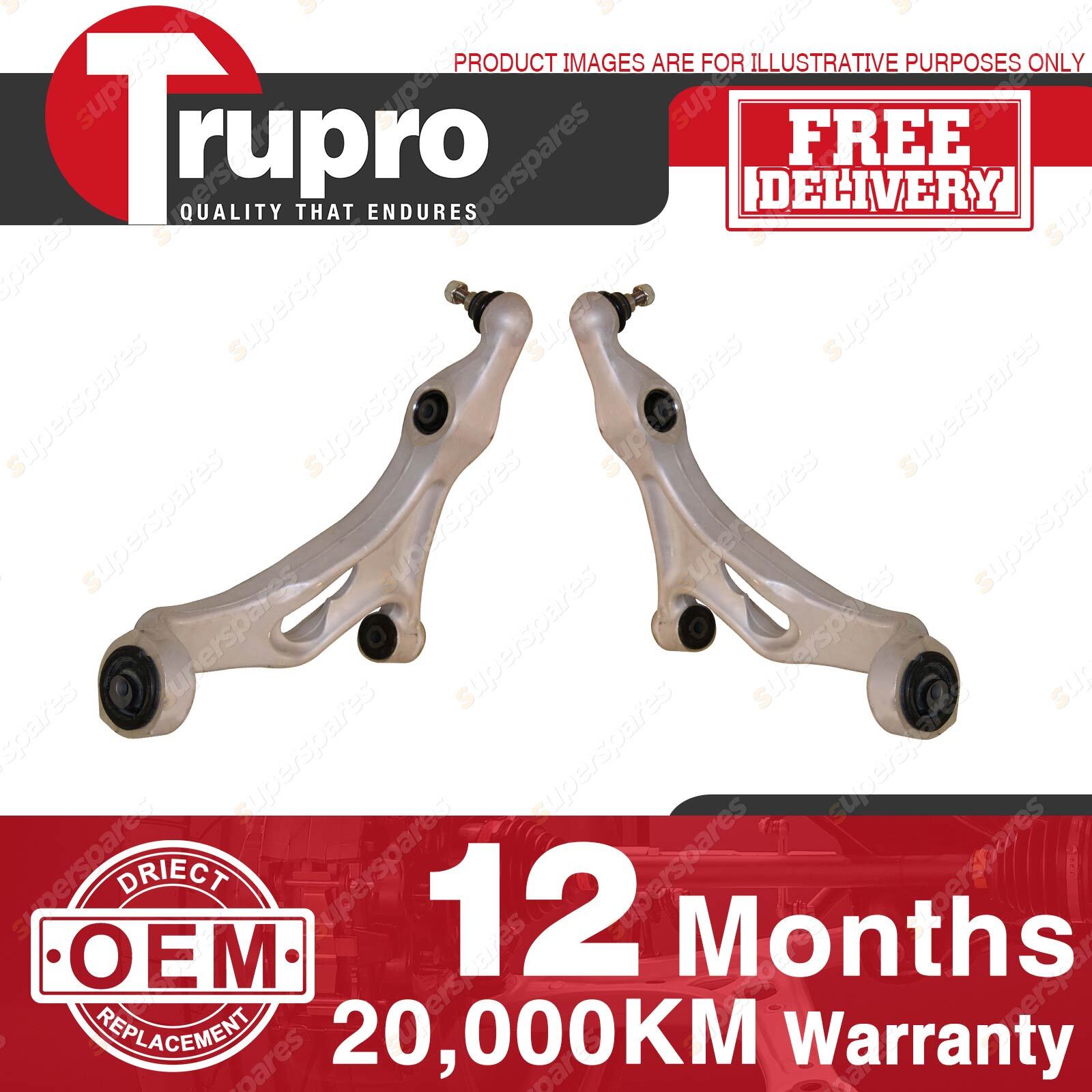 2 x Trupro Front Lower Control Arms for Porsche Cayenne 92A 9PA SUV ...