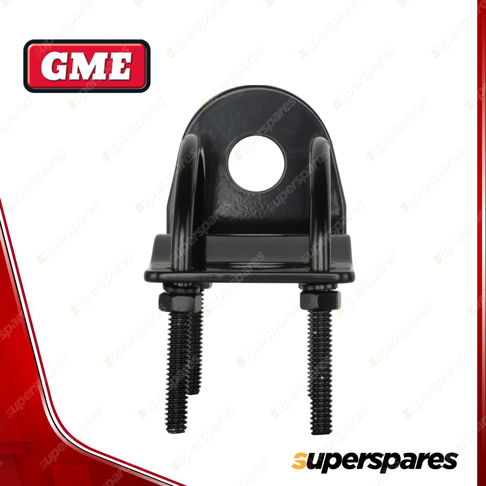 GME 3mm Black Right-Angle Bullbar Antenna Mounting Bracket MB024B