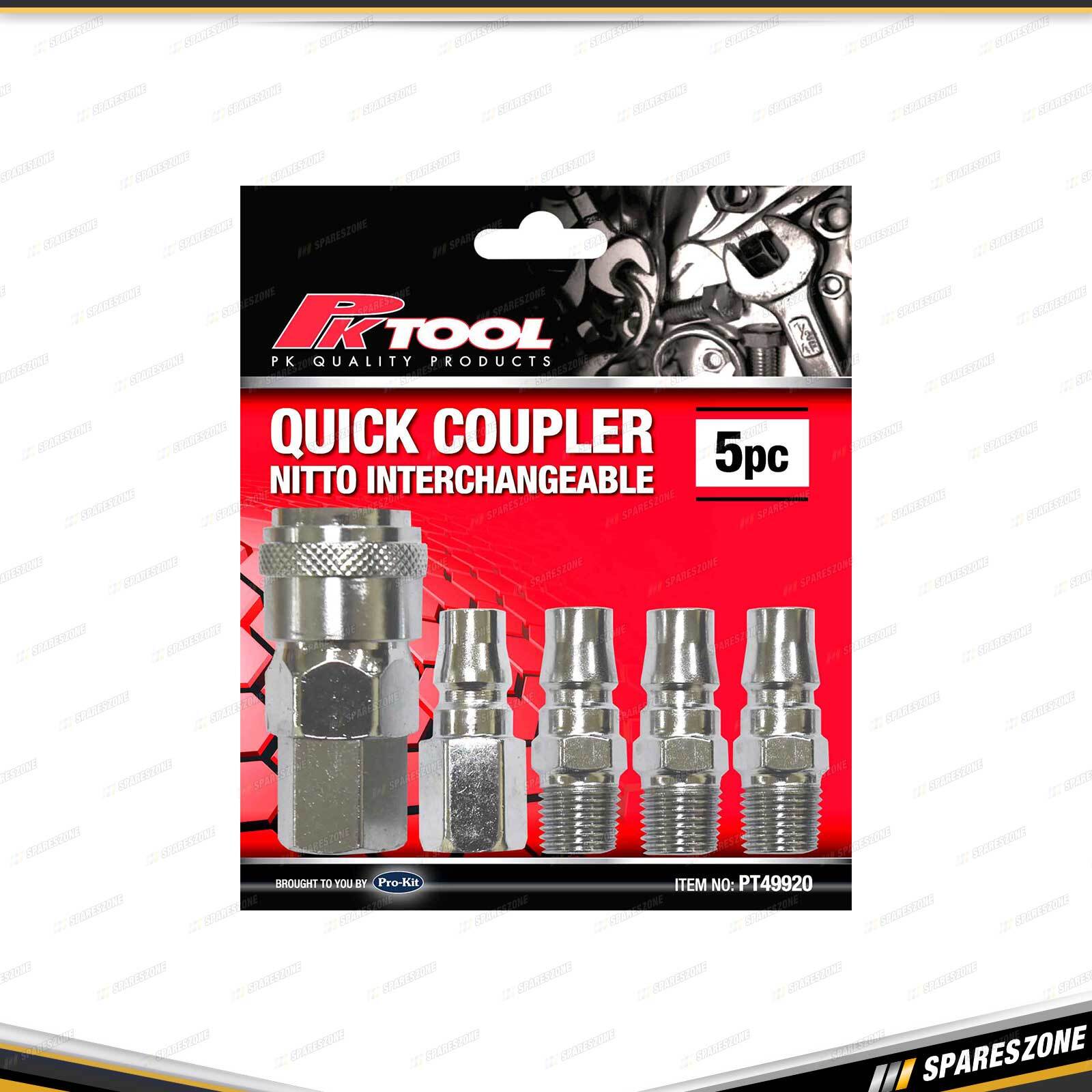 5 Pcs of PK Tool Nitto Style Quick Fit Coupling Set - Include Quick ...