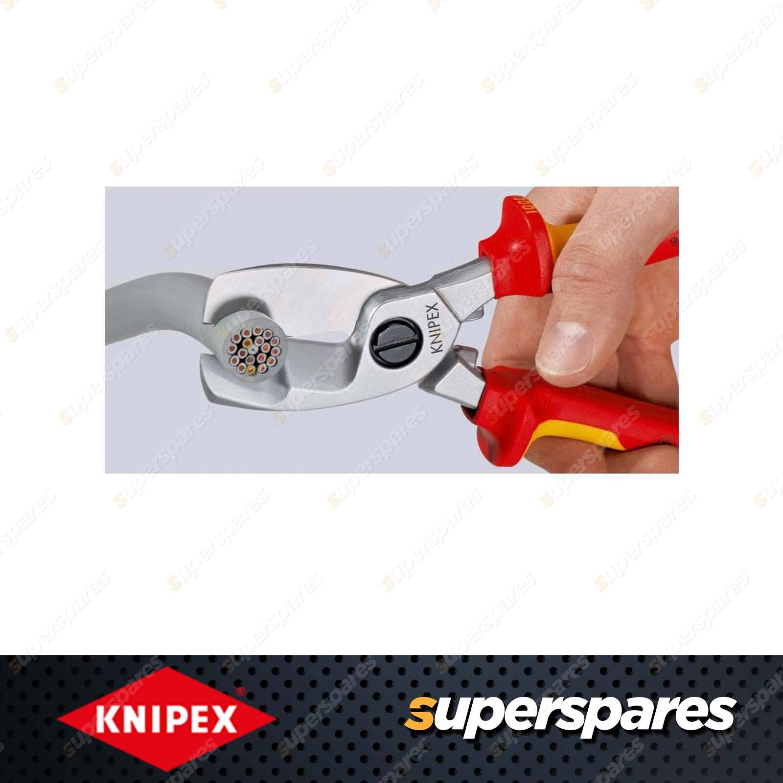 Knipex 1000V Cable Shears - 200mm with Twin Cutting Edge Chrome-plated ...