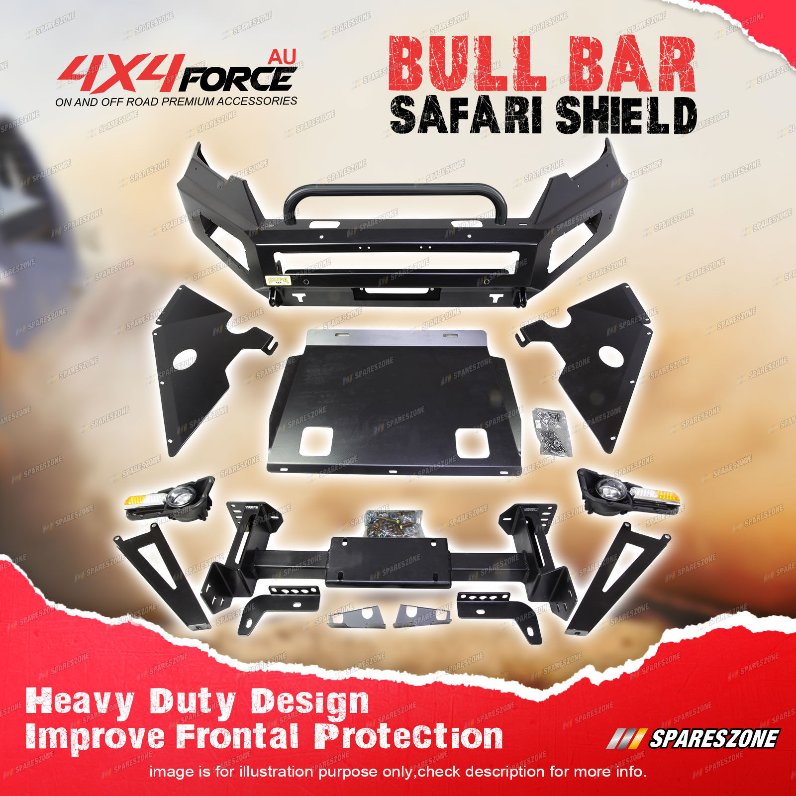 Safari Shield U Loop Bumper Bullbar for Toyota LandCruiser Prado 150 17 ...