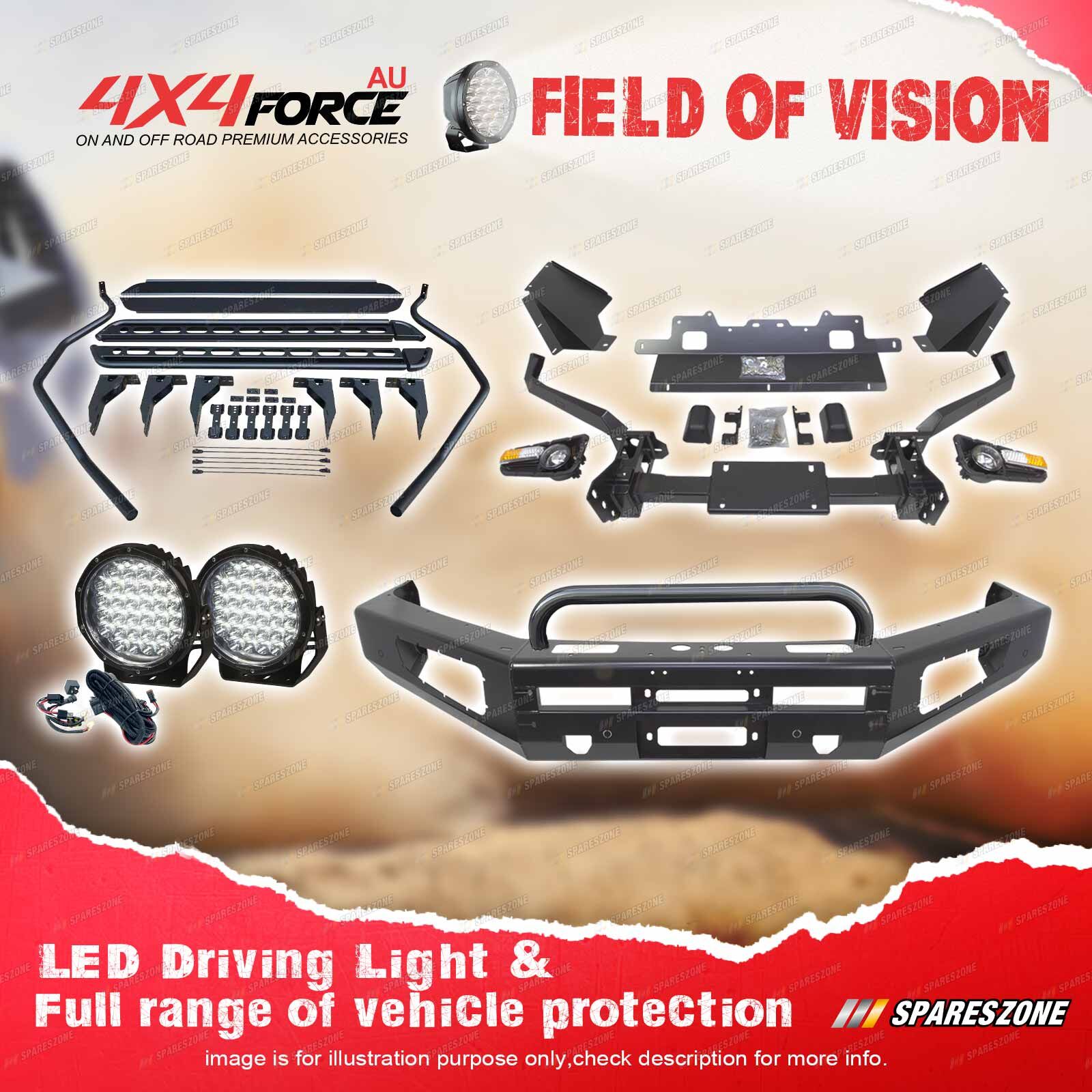 Safari Shield U Loop Bullbar Lights Side Steps for Toyota Landcruiser ...