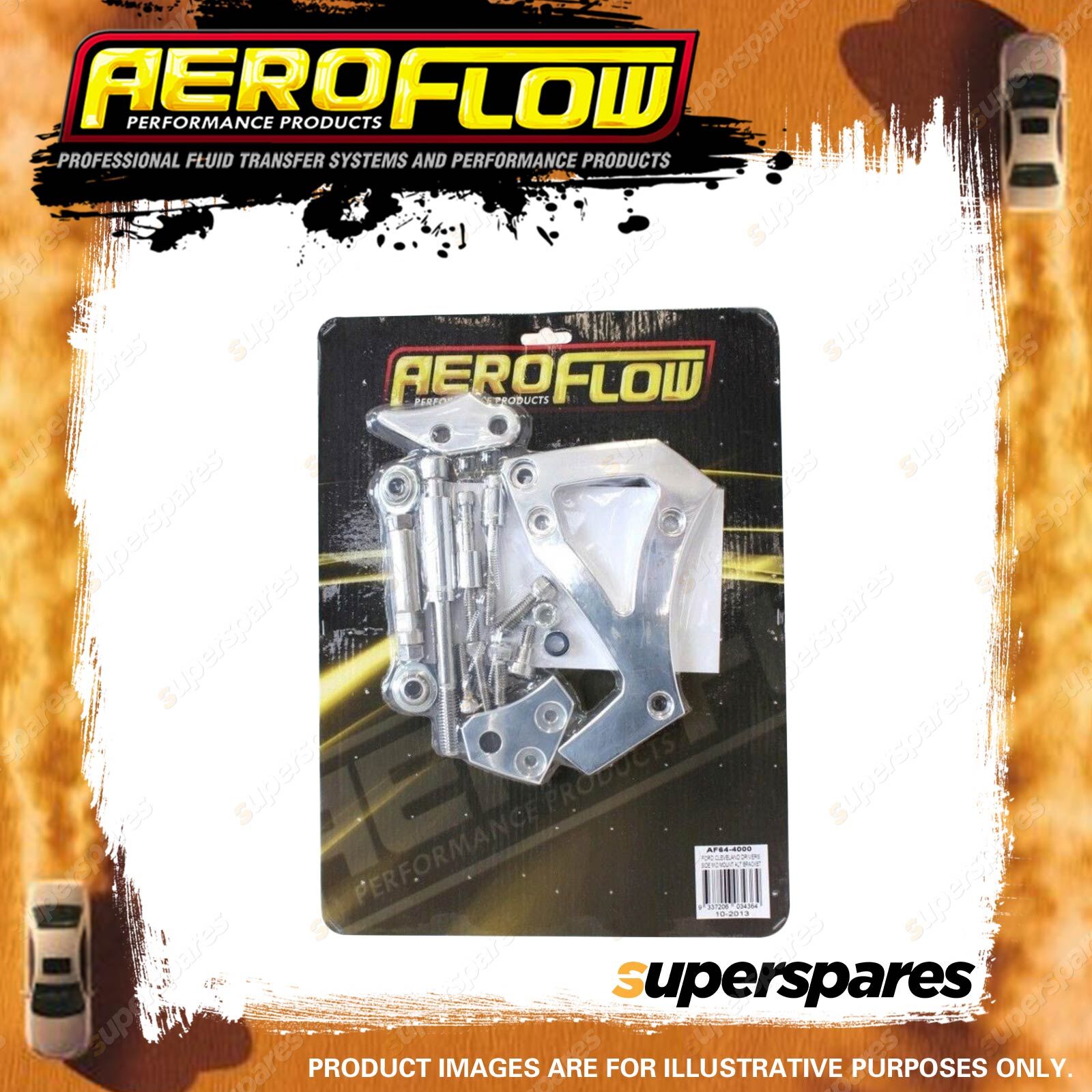 Aeroflow Billet Aluminium Alternator Bracket Polished for Ford 302-351C