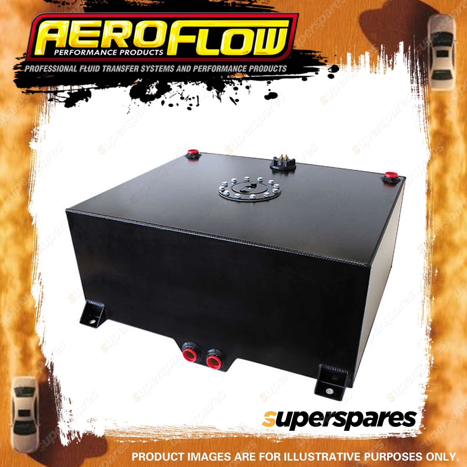 Aeroflow Aluminium 76 Litre Fuel Cell Cavity/Sump And Fuel Sender Black