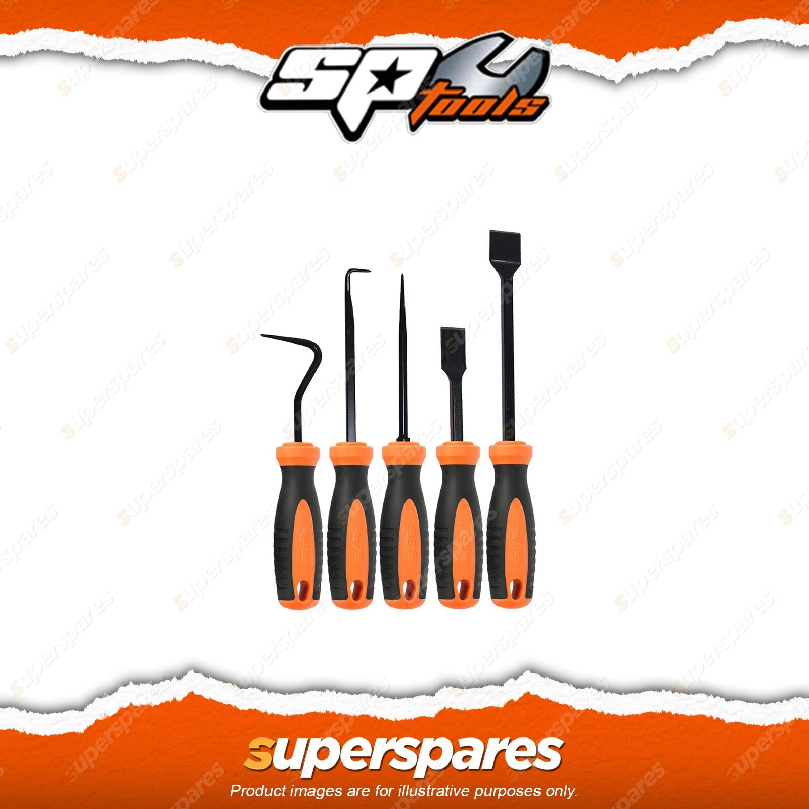 SP Tools 5Pcs Scraper & Remover Set - Multipurpose Speciality Tools Durability
