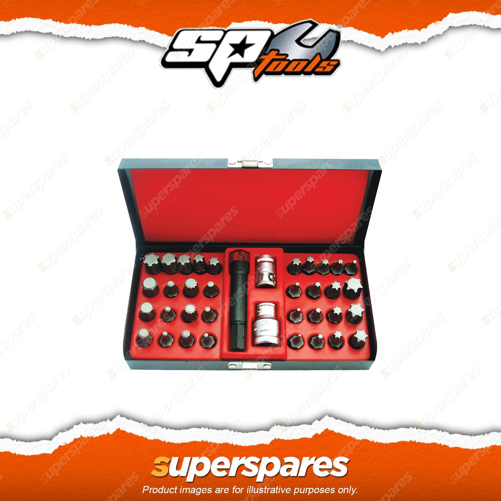 SP Tools 37Pcs 1/4" Drive Professional Bit Set - Include Bits & Adapters