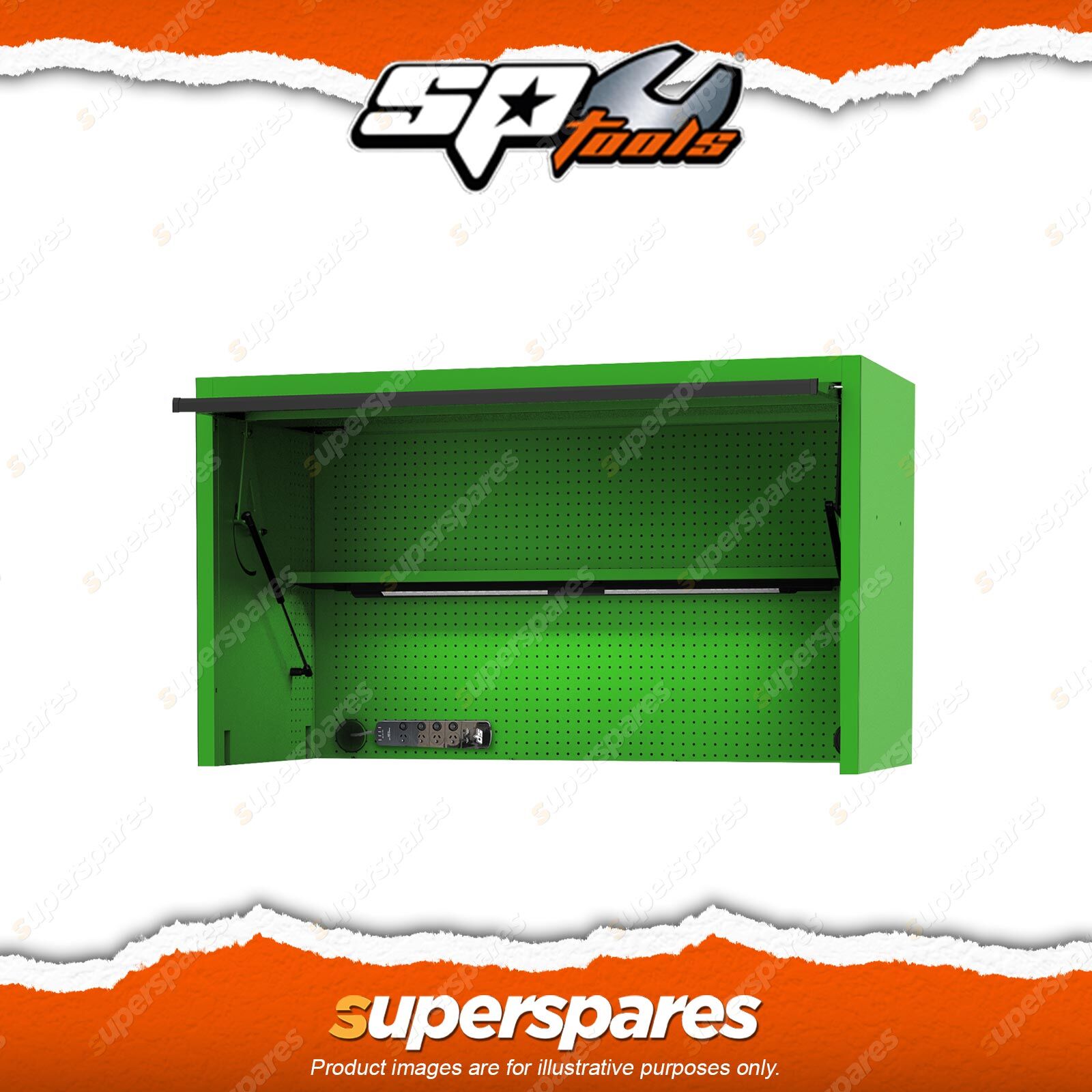 SP Tools 59" USA Sumo Series Wide Power Top Hutch 13 Drawer Cabinet ...