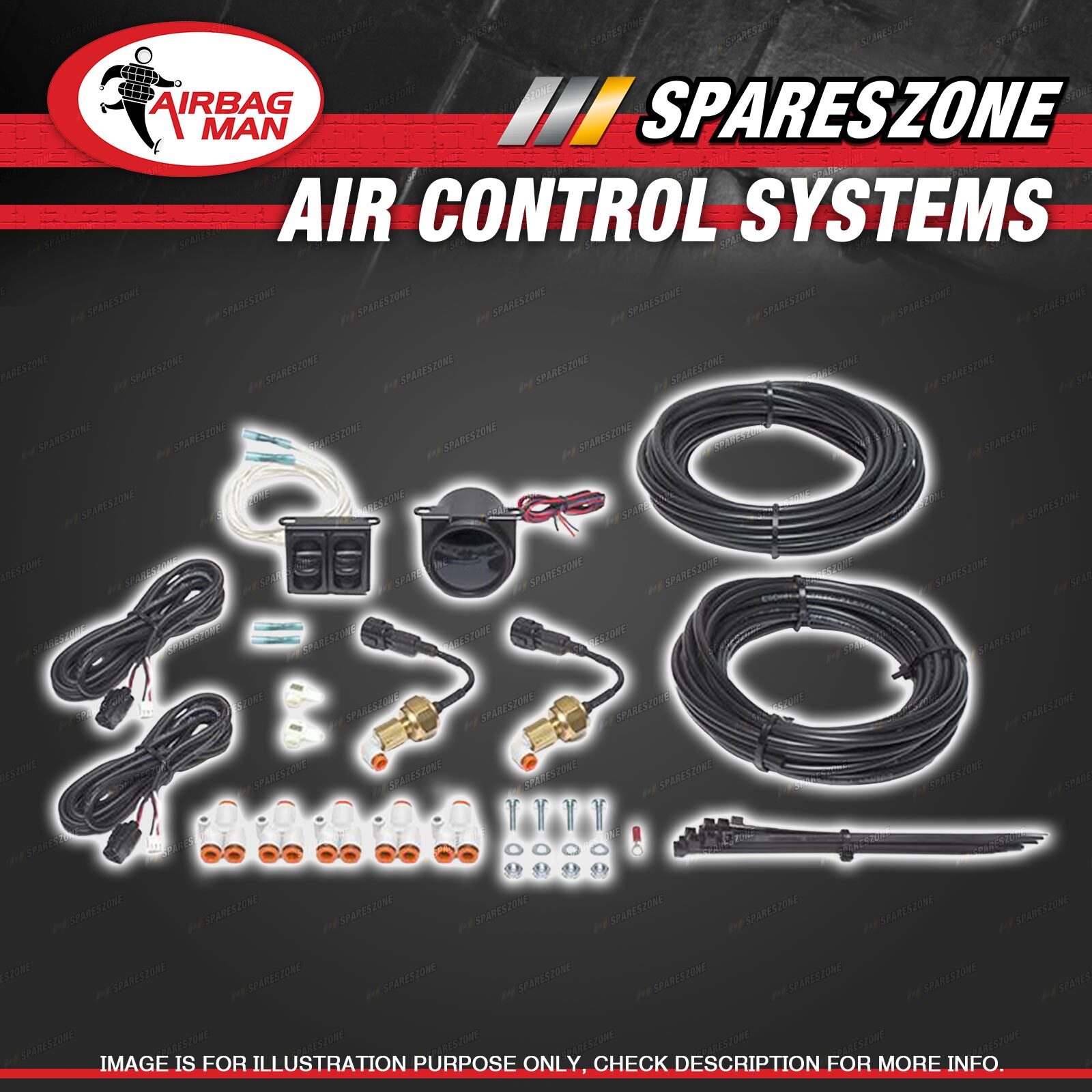 Airbag Man Kit Dual Digital Tyre Inflation On-Board Air Control ...