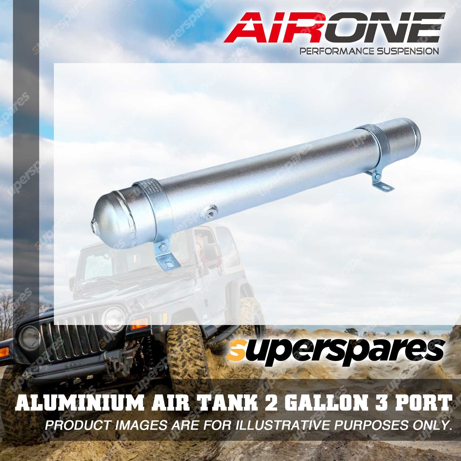 Airone Aluminium Air Tank 2 Gallon 3 Port 3/8NPT Centre End 1/4NPT Middle