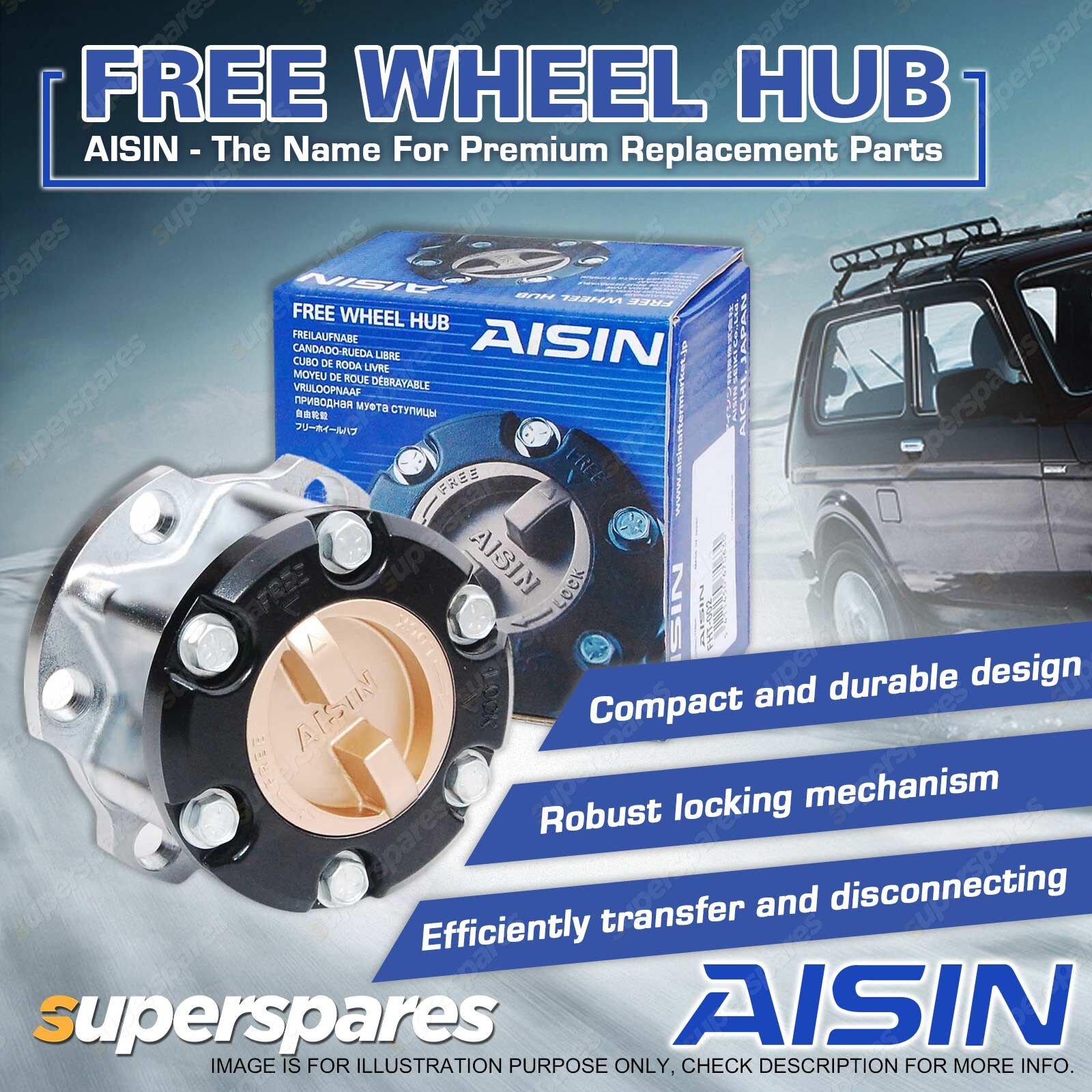 Genuine Aisin Free Wheel Hub for Toyota Hilux RZN169 RZN174 KZN165 ...
