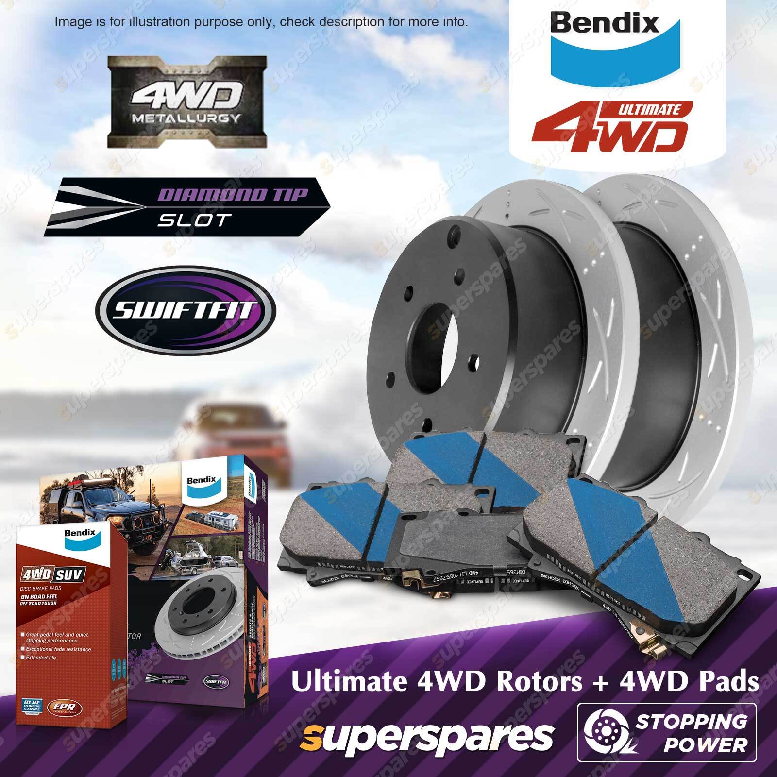 Bendix ULT Front Brake Rotor Pads for Holden Rodeo RA TFR32 TFS85 TFR77 ...