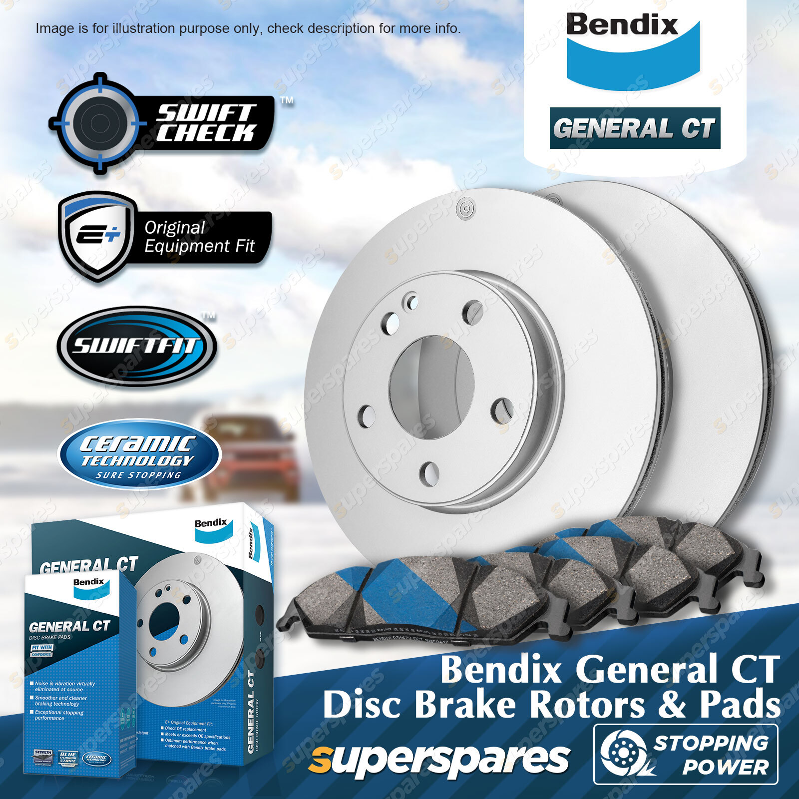 Front Bendix GCT Brake Rotors + Pads for Nissan X-Trail T31 2.0L 2.5L ...