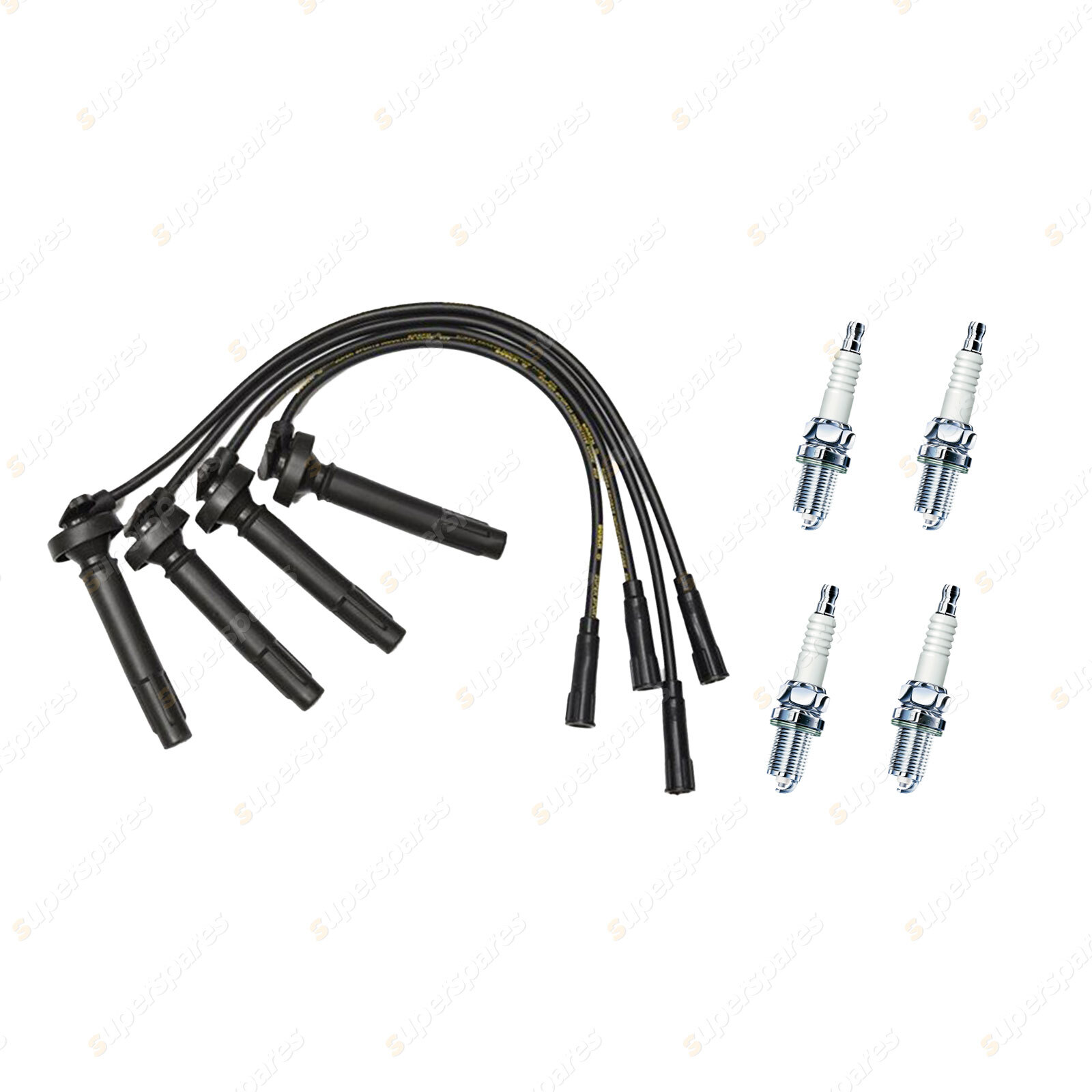 Bosch Ignition Leads +4 Denso Iridium Power Spark Plugs for Subaru ...