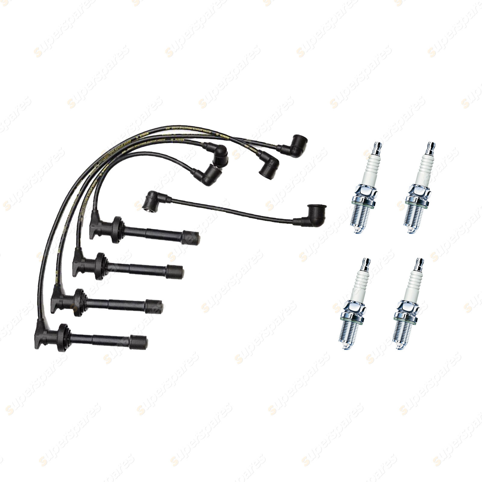 Bosch Leads + 4 x Denso Iridium Tough Spark Plugs for Nissan NX NXR ...