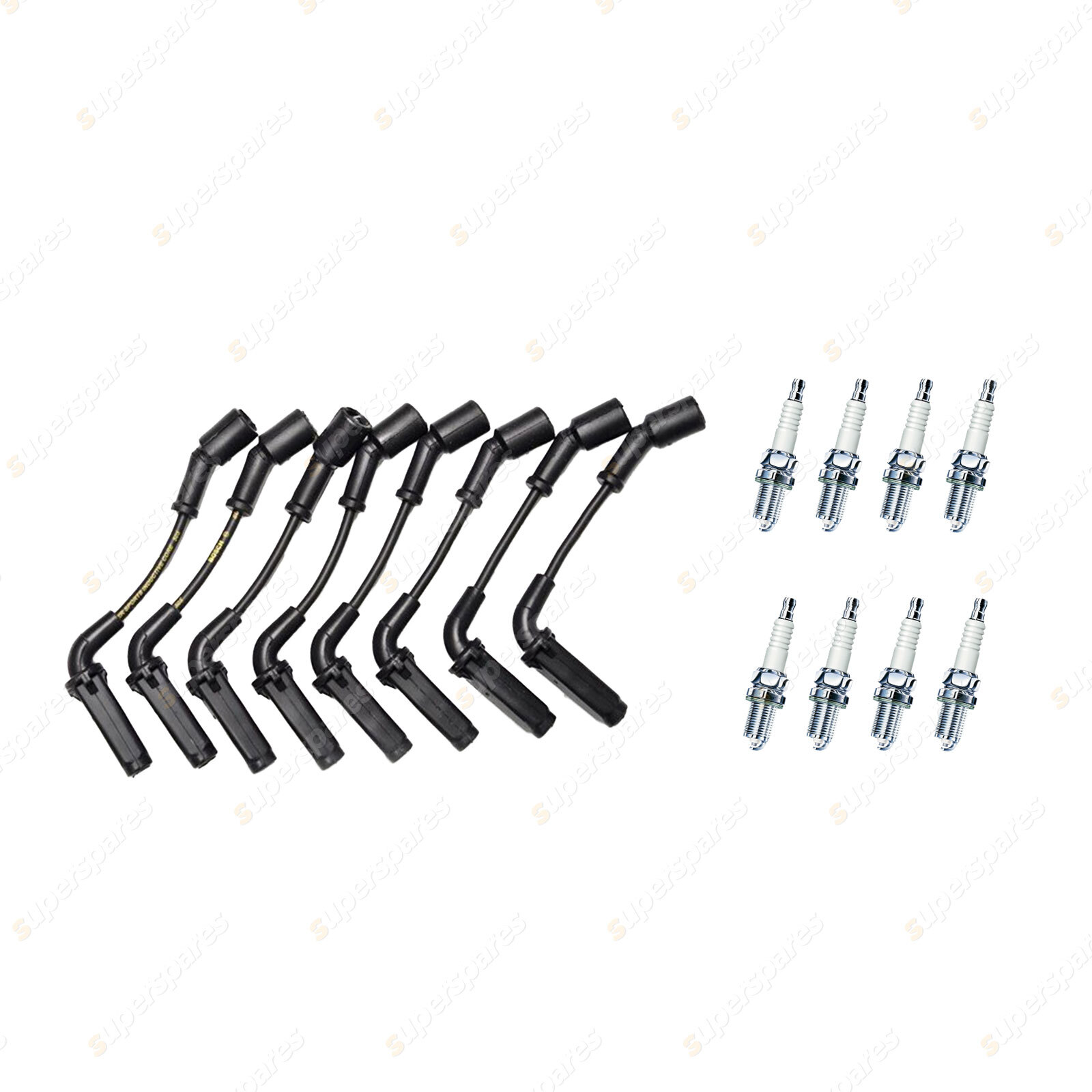Bosch Super Leads + 8 x Denso Spark Plugs for Holden Calais Commodore ...