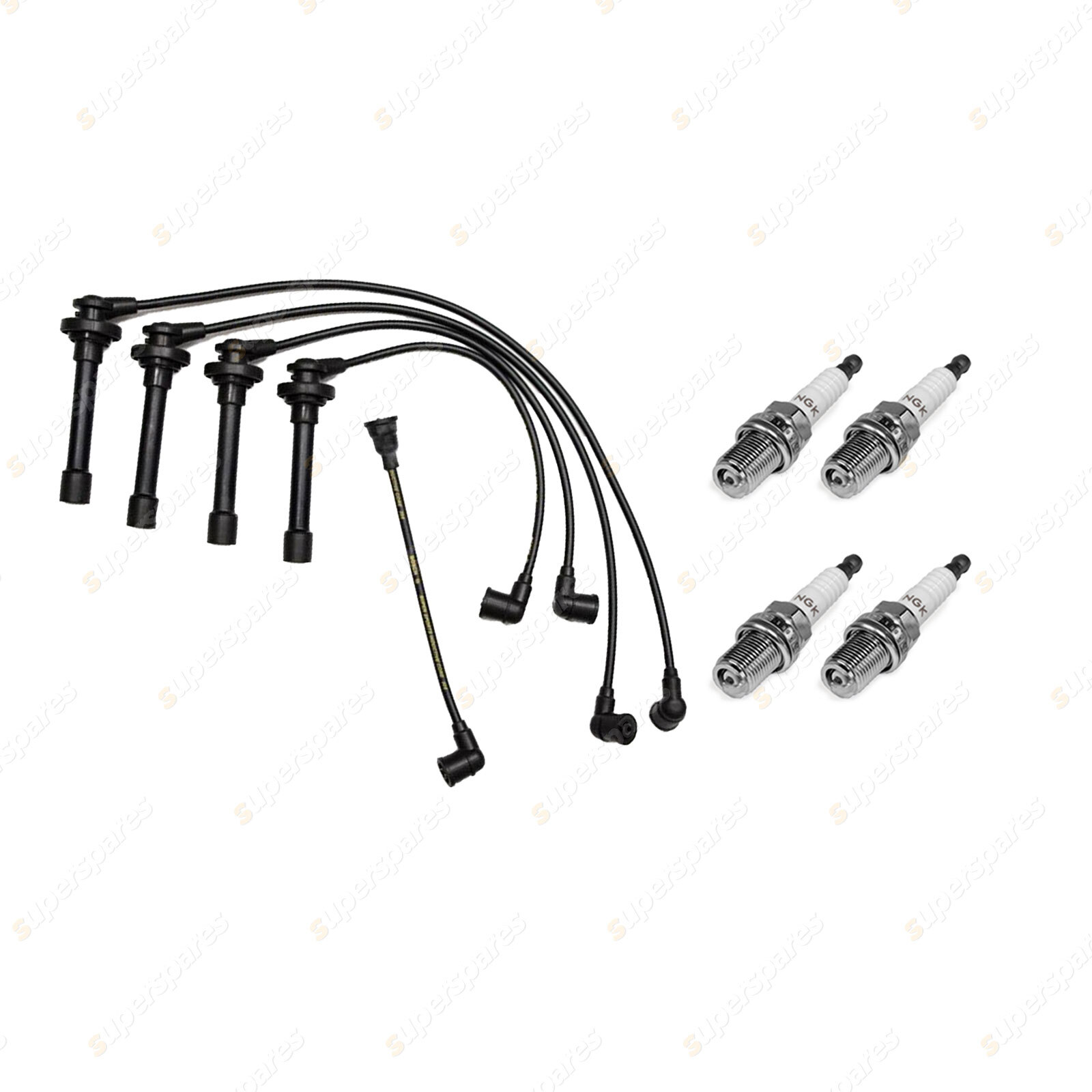 4 x NGK Spark Plugs + Bosch Ignition Leads for Nissan Pulsar N14 BEAN14 ...