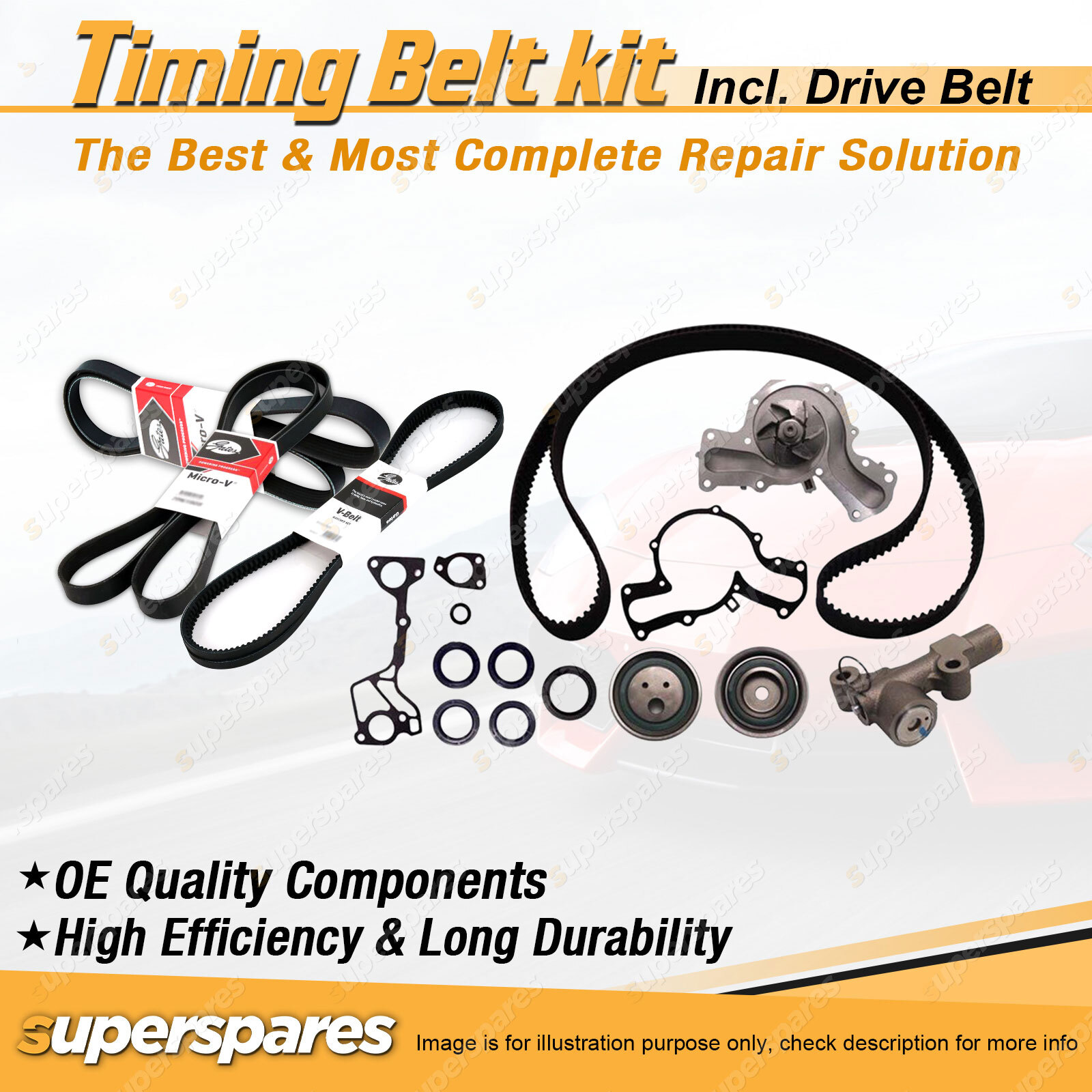 Timing Belt Kit Gates Belt For Mitsubishi Pajero Nk 3 5l 24v 6g74