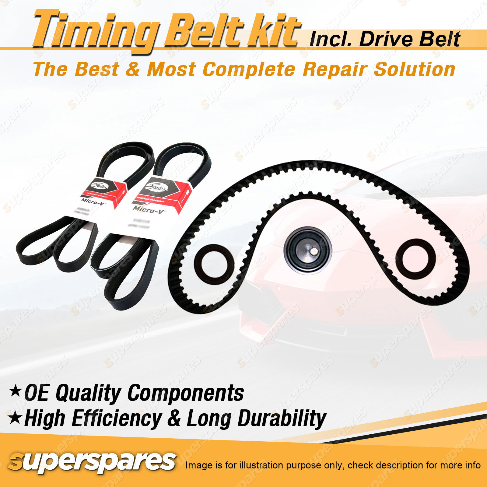 Timing Belt Kit & Gates Drive Belt for Suzuki Jimny 1.3L G13BB 1998 ...