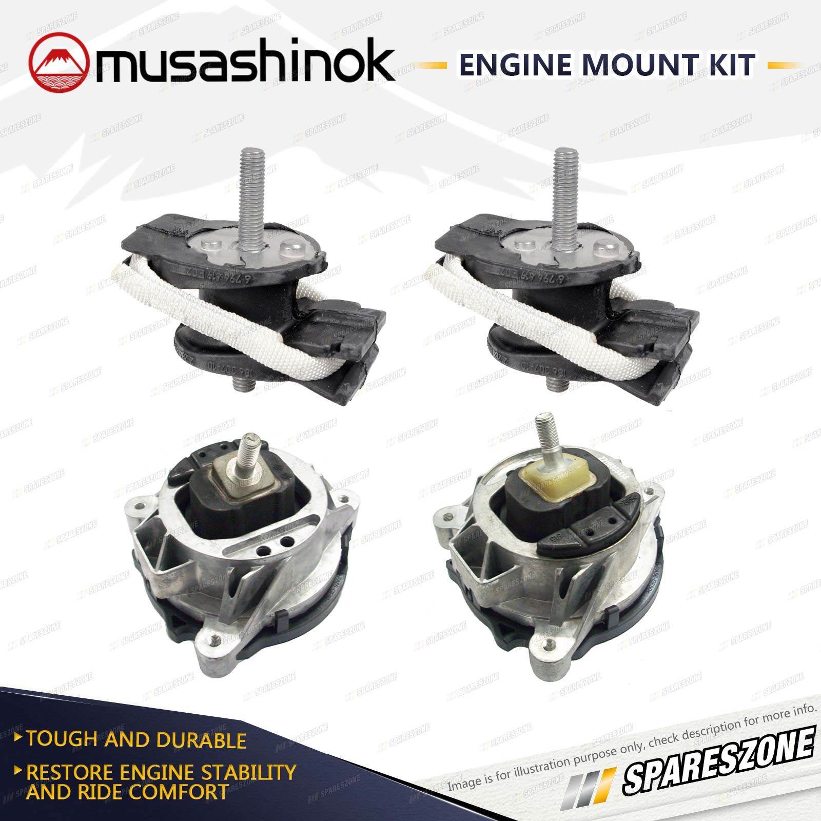 Front + Rear Engine Mount Kit for BMW 1 Series M135i F20 2 Series F22 ...