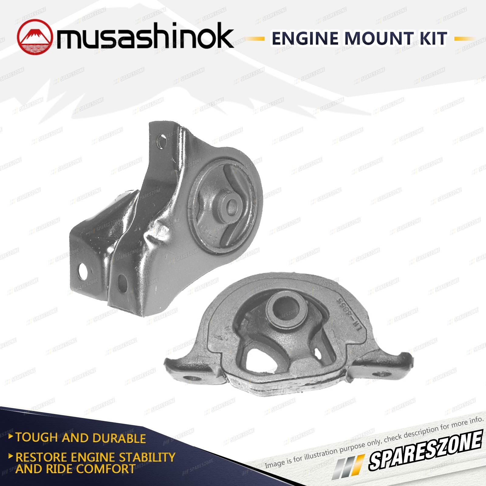 Front + Rear Engine Mount Kit for Honda Integra DA9 1.8L 4Cyl B18A1 6/ ...