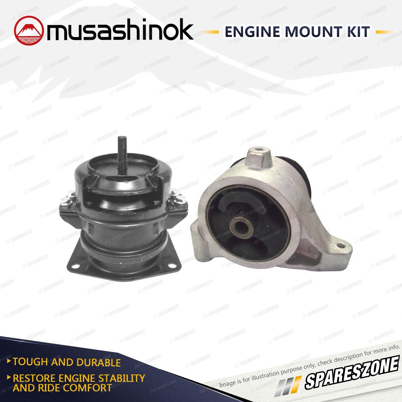 Front + Rear Engine Mount Kit for Honda MDX YD1 3.5L 4WD J35A5 1/02-4/ ...