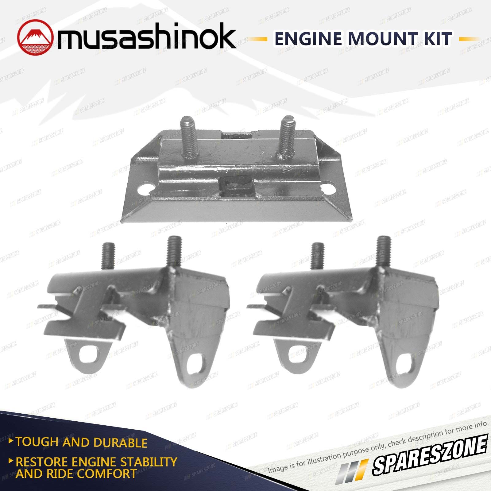 Front + Rear Engine Mount Kit for Nissan ST Utility Ute XFN 4.1L 6Cyl ...