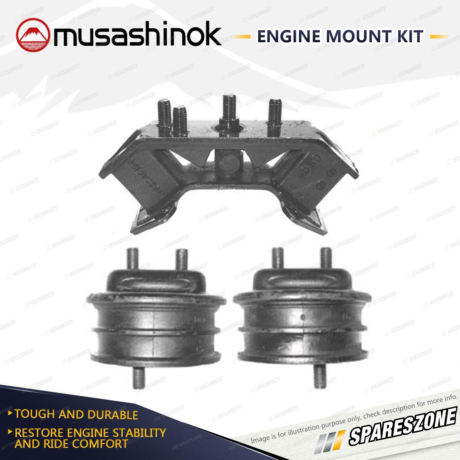 Front + Rear Engine Mount Kit for Subaru Impreza GD9 GG9 2.0L AWD 00-07 ...