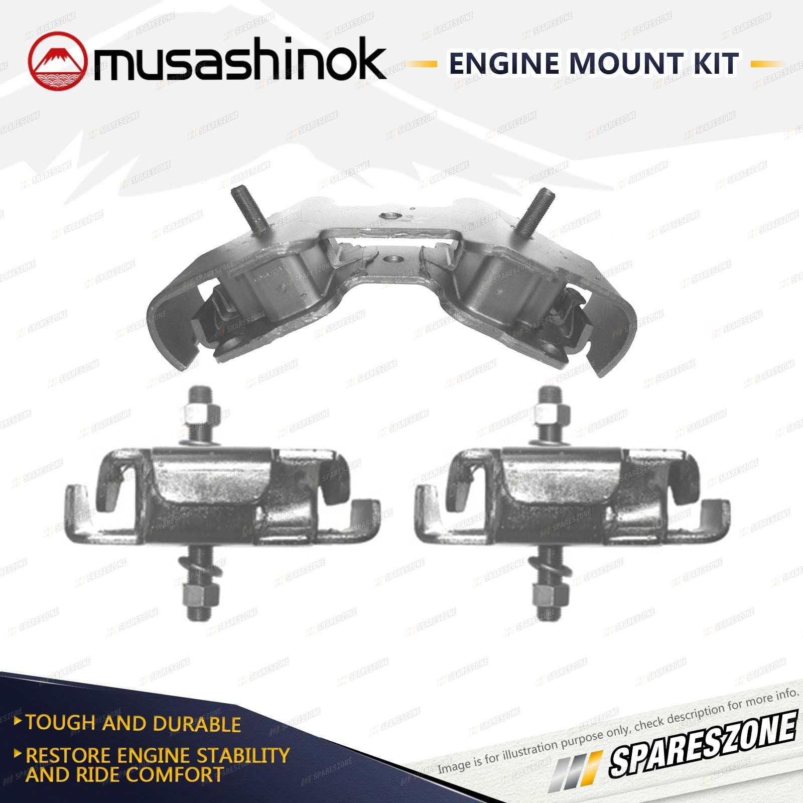 Front + Rear Engine Mount Kit for Toyota Landcruiser FJ40 FJ45 FJ60 4 ...