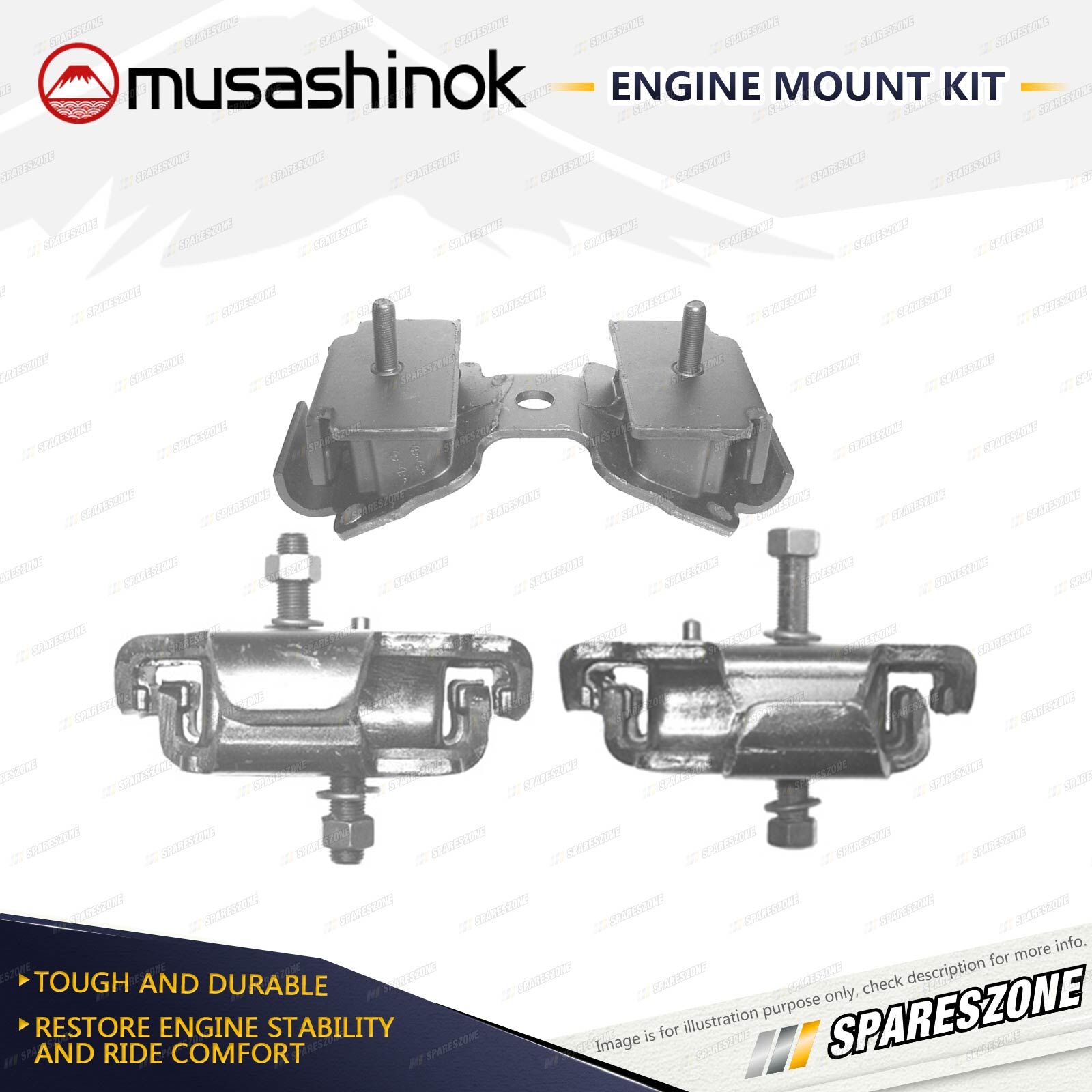 Front Rear Engine Mount Kit for Toyota Landcruiser FJ 70 73 75 4.0L ...